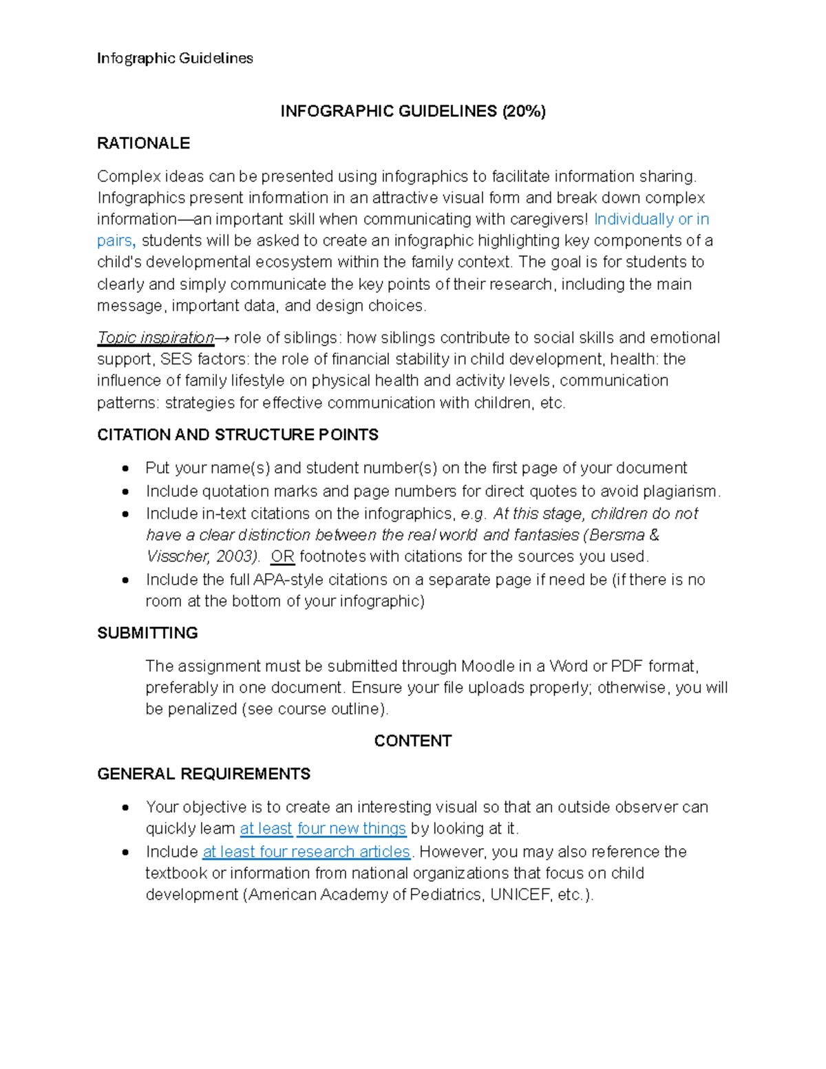 EDUC 311 Infographic - Assignment - Infographic Guidelines INFOGRAPHIC ...