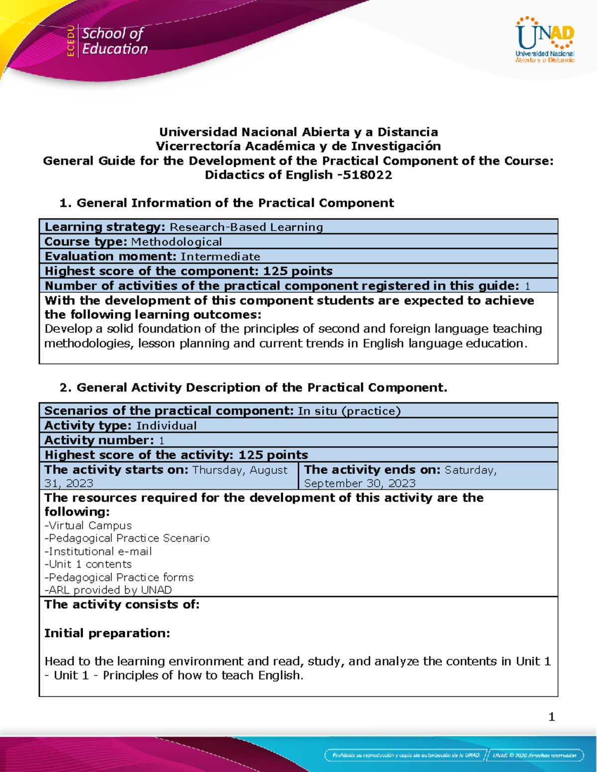 Guide to Developing Practical Component - Didactics of English 518022 - Studocu