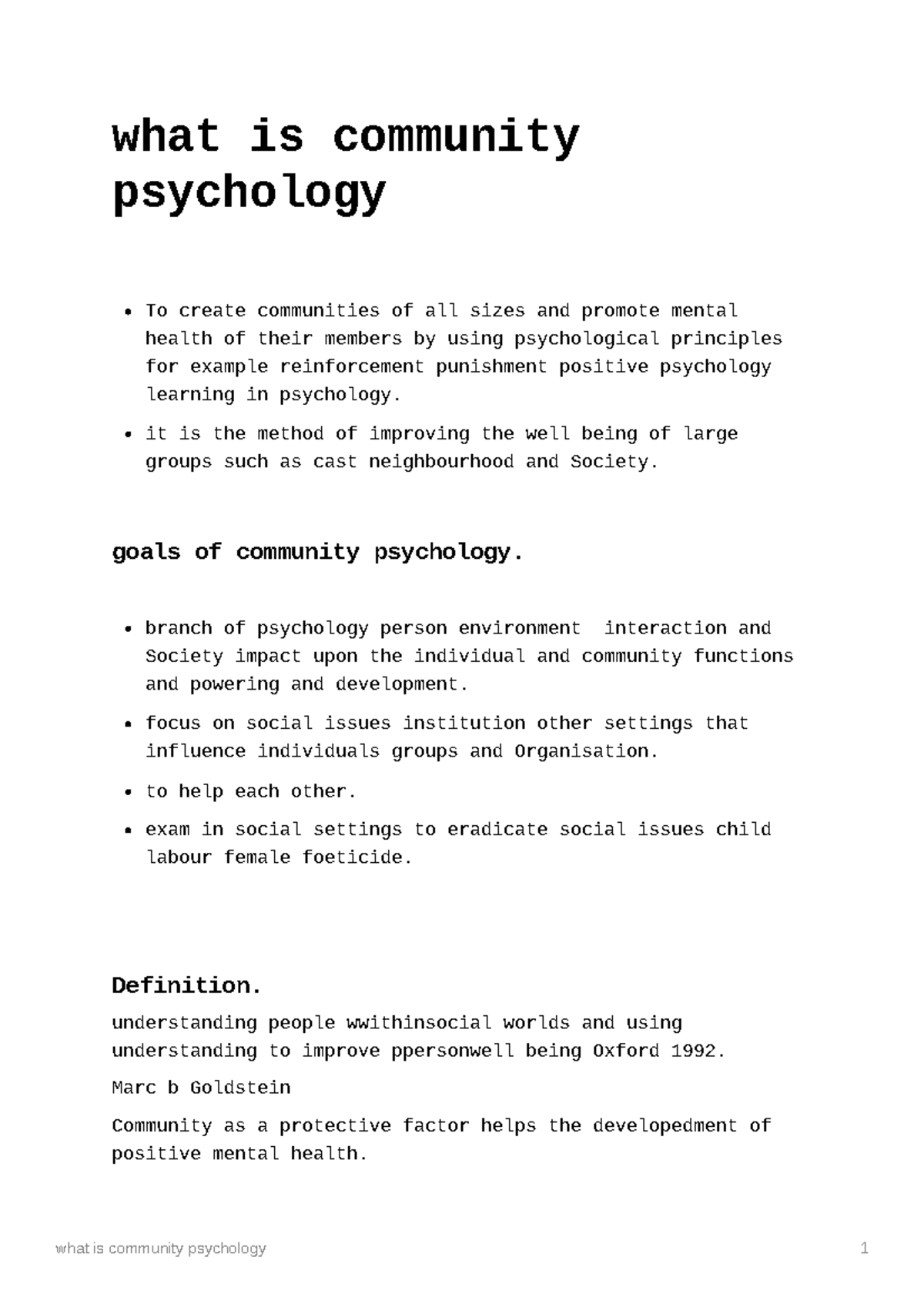 What is community psychology - what is community psychology To create ...