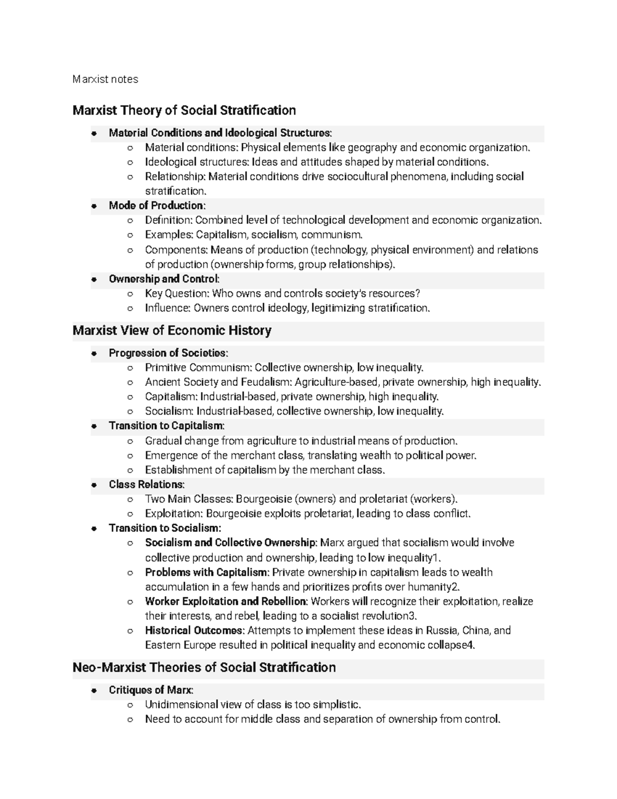 Marxist Theory of Social Stratification: Key Concepts and Critiques ...