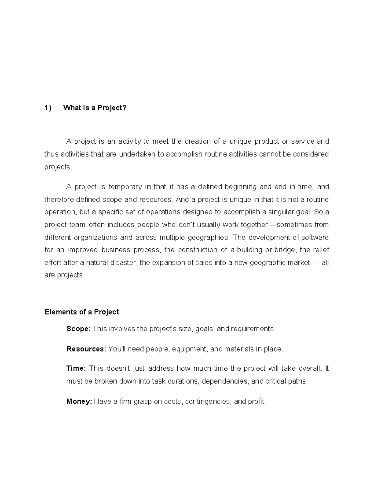 PM- Module 1 - Overview of Project Management Concepts and Practices ...