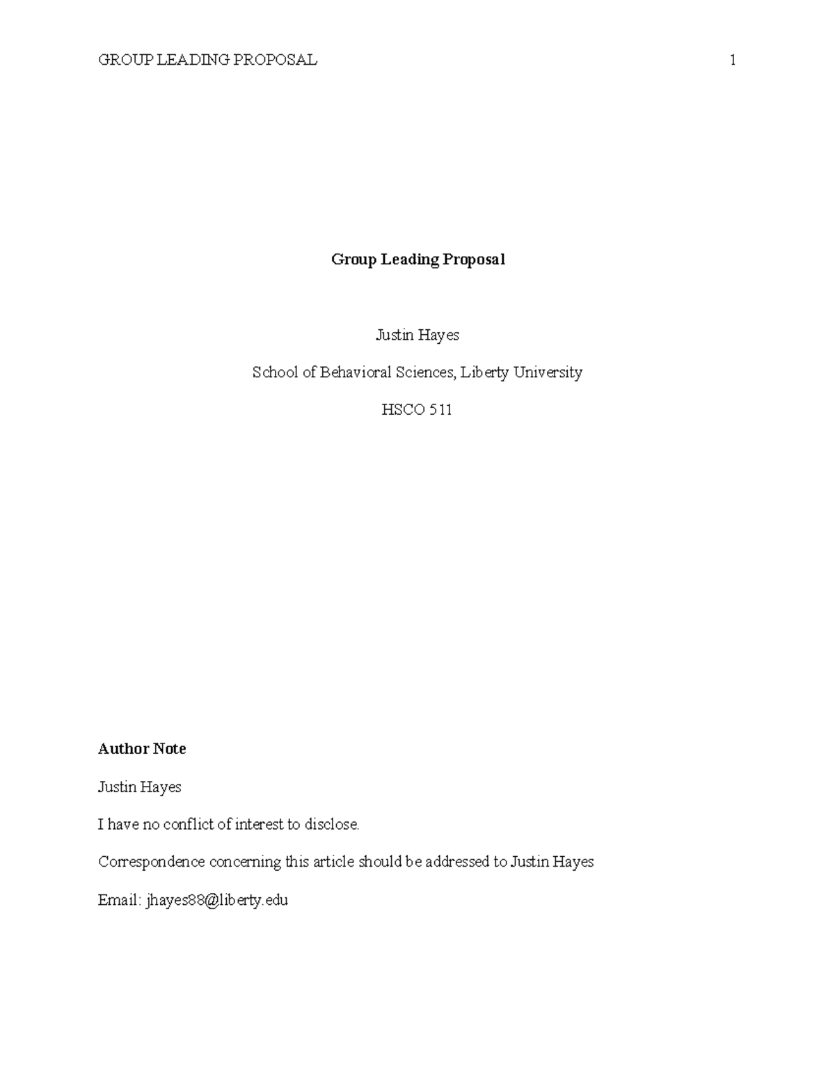 Group Leading Proposal for HSCO 511: Planning Church Anniversary Event ...