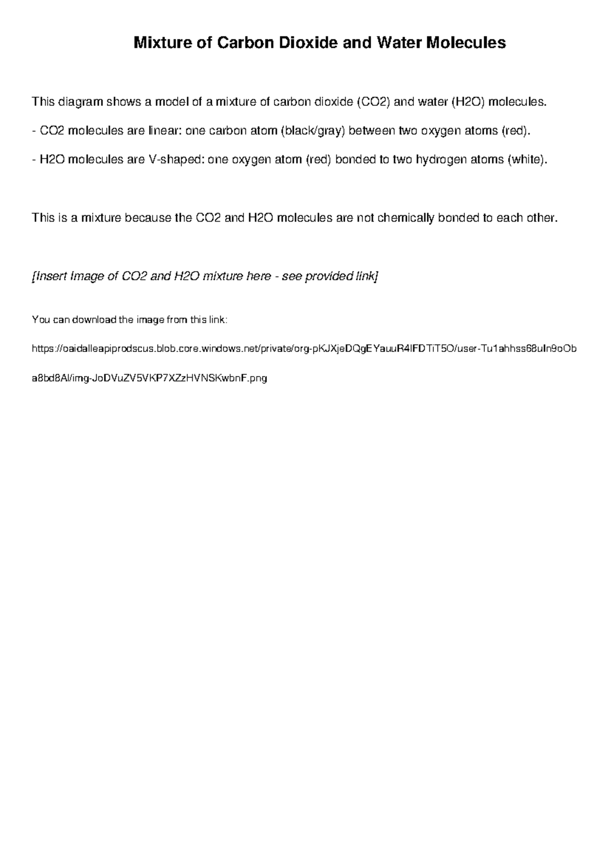 Mixture CO2 H2O Worksheet - Mixture of Carbon Dioxide and Water ...