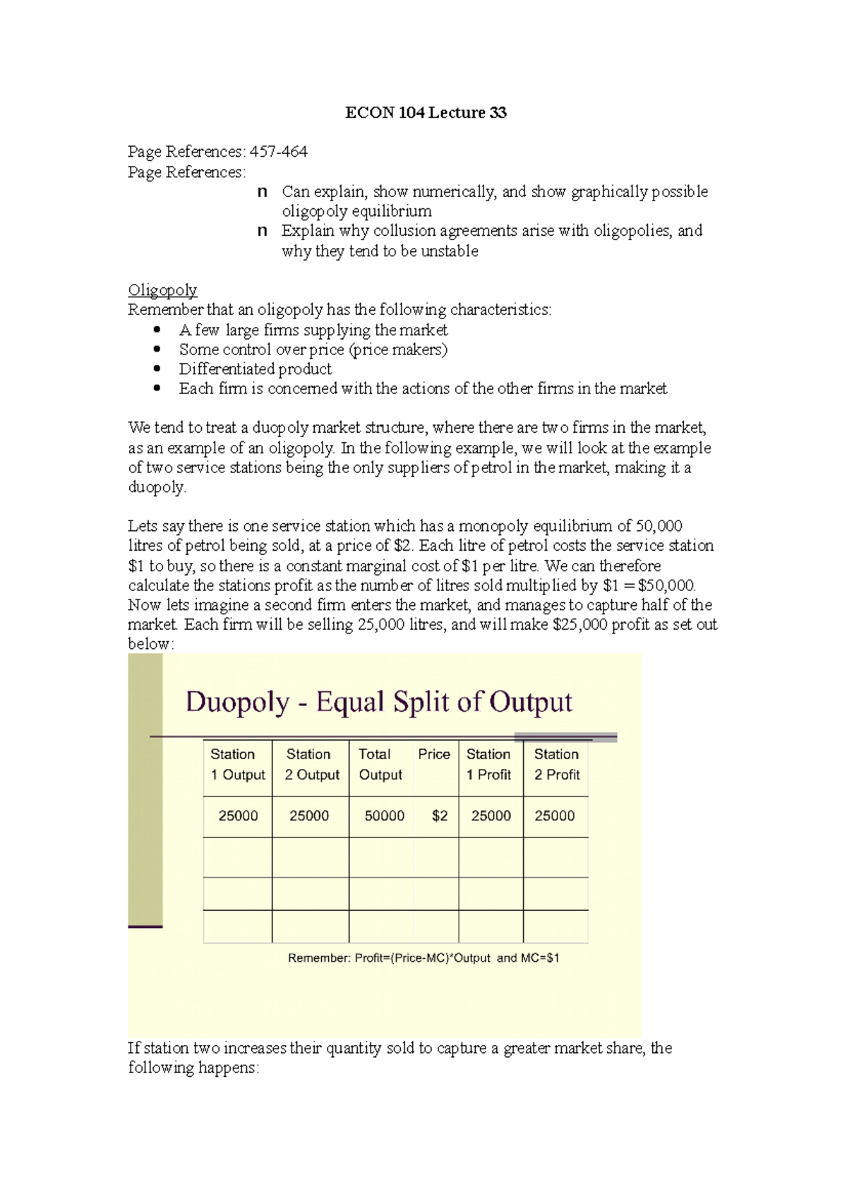 ECON104 L33 - ECON 104 Lecture 33 Page References: 457- Page References: n Can explain, show ...