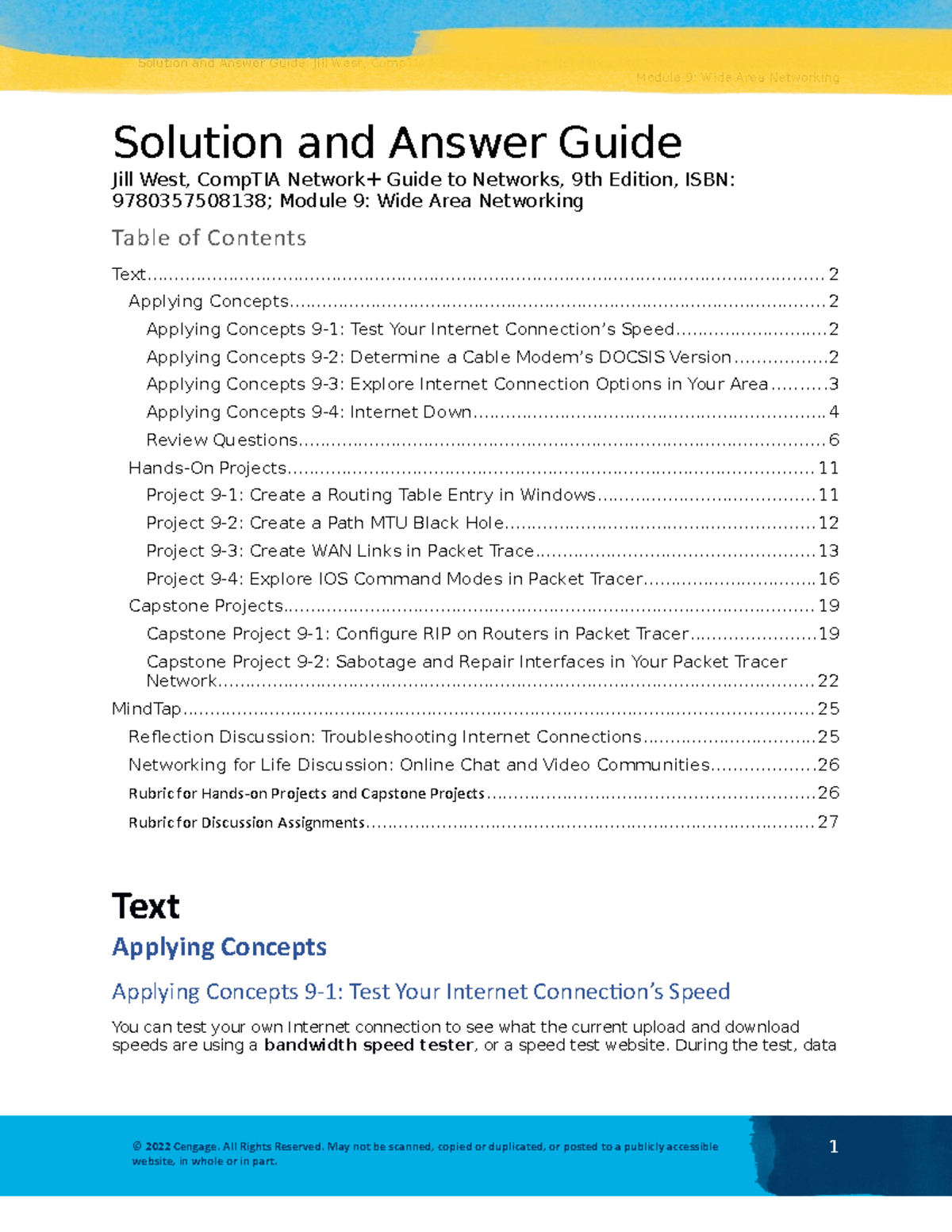 CompTIA Network+ Guide - Module 9: Wide Area Networking Solutions - Studocu