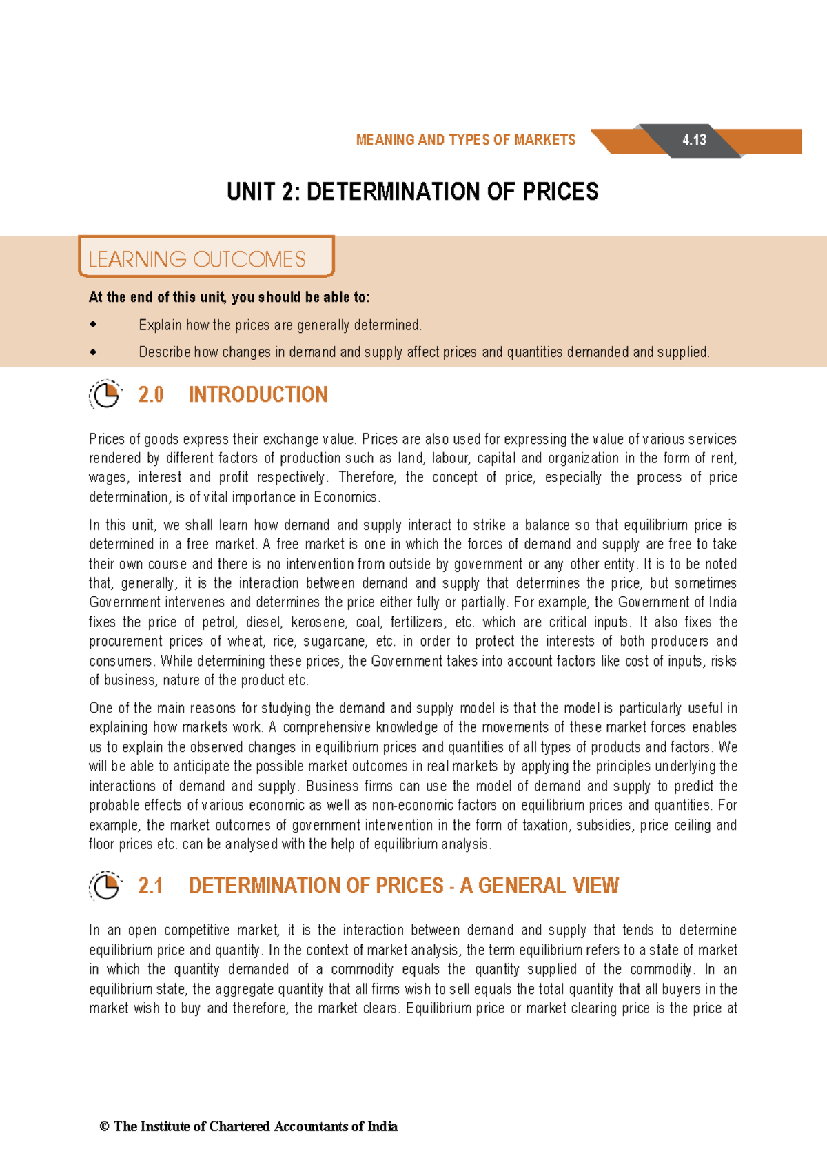 Unit 2: Price Determination in Economic Markets Analysis - Studocu