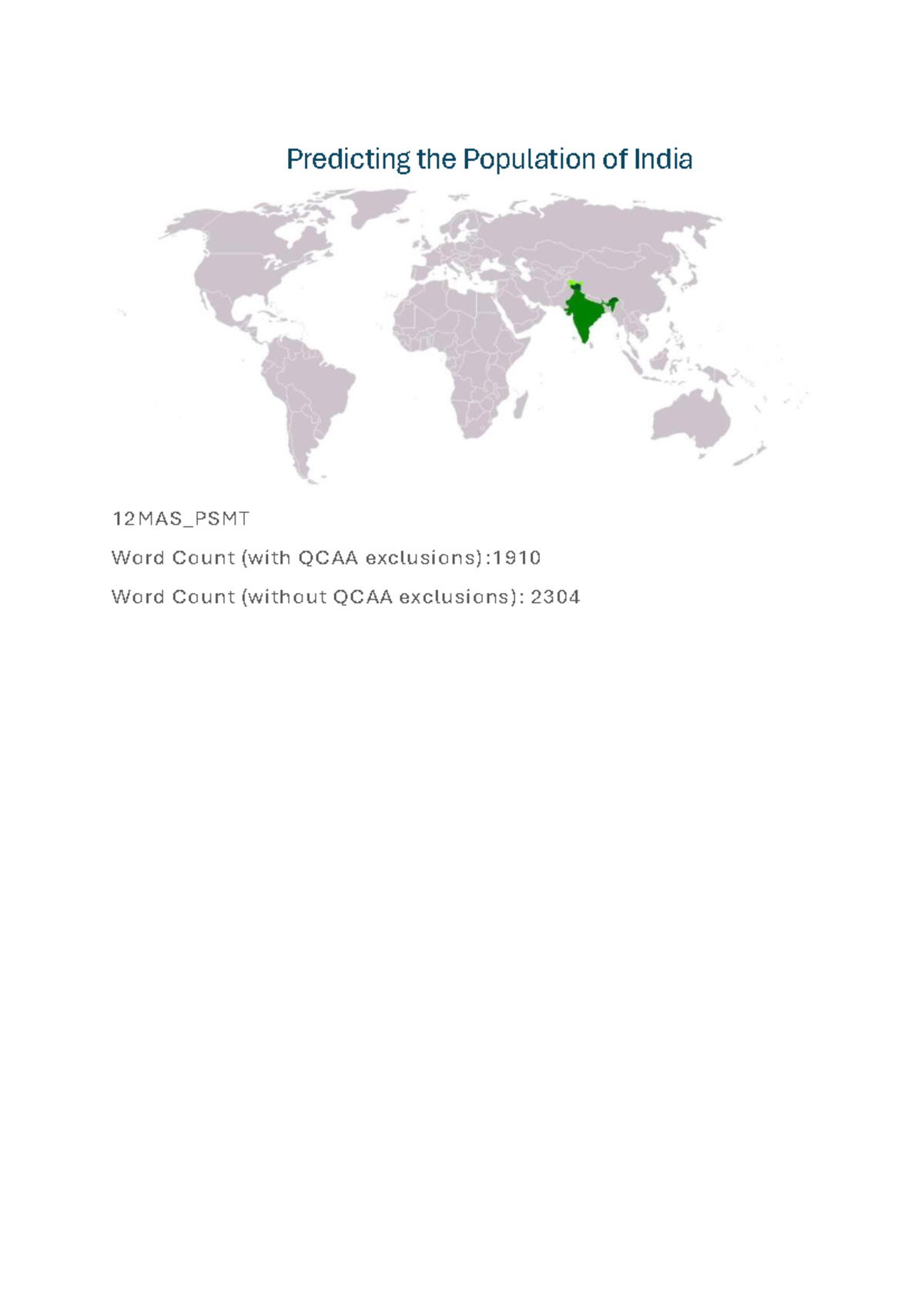 Predicting India's Population Growth Using Leslie Matrices 12MAS_PSMT ...
