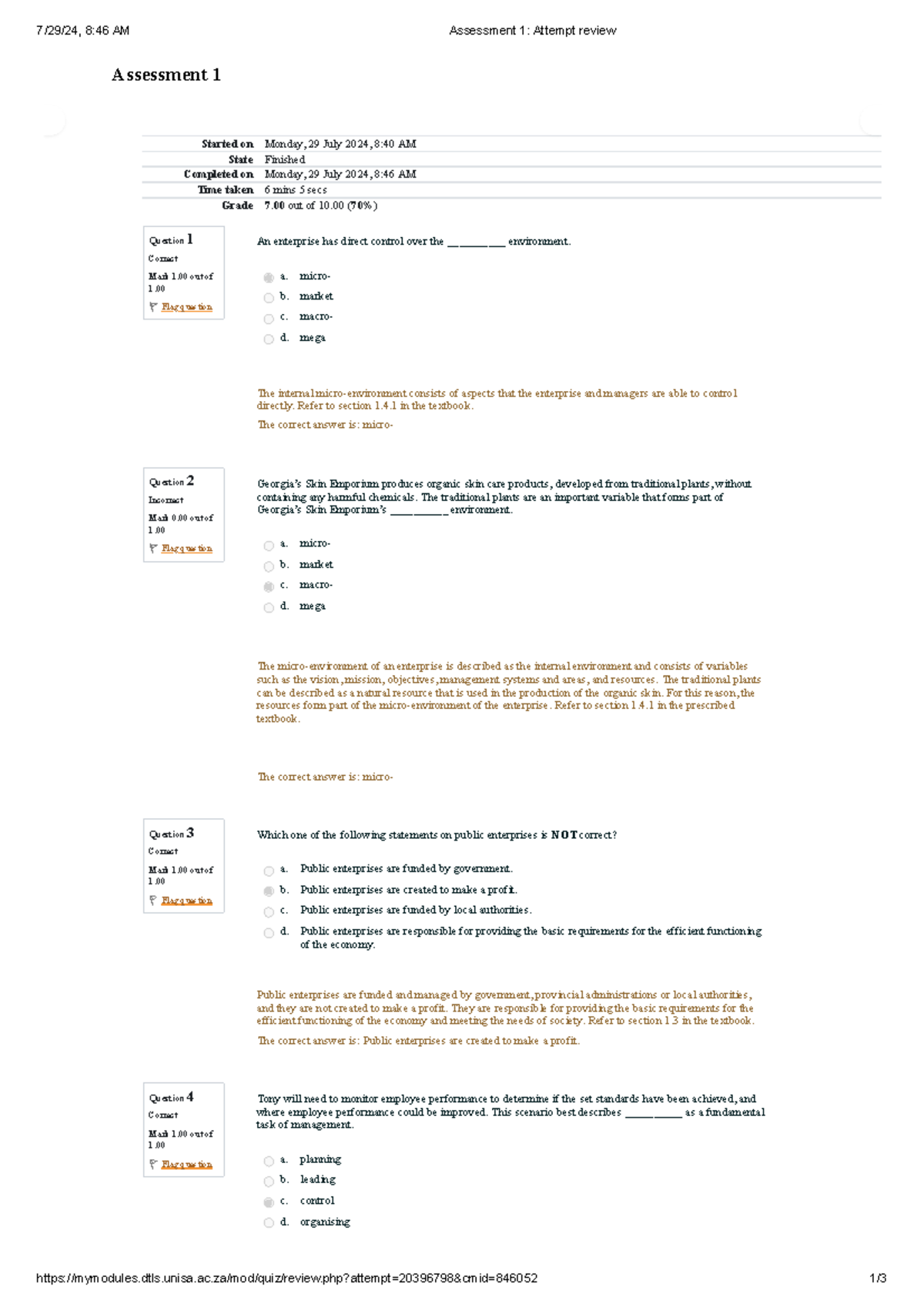 BSM1602 Assessment 1 Attempt 3 Review and Answers - Studocu