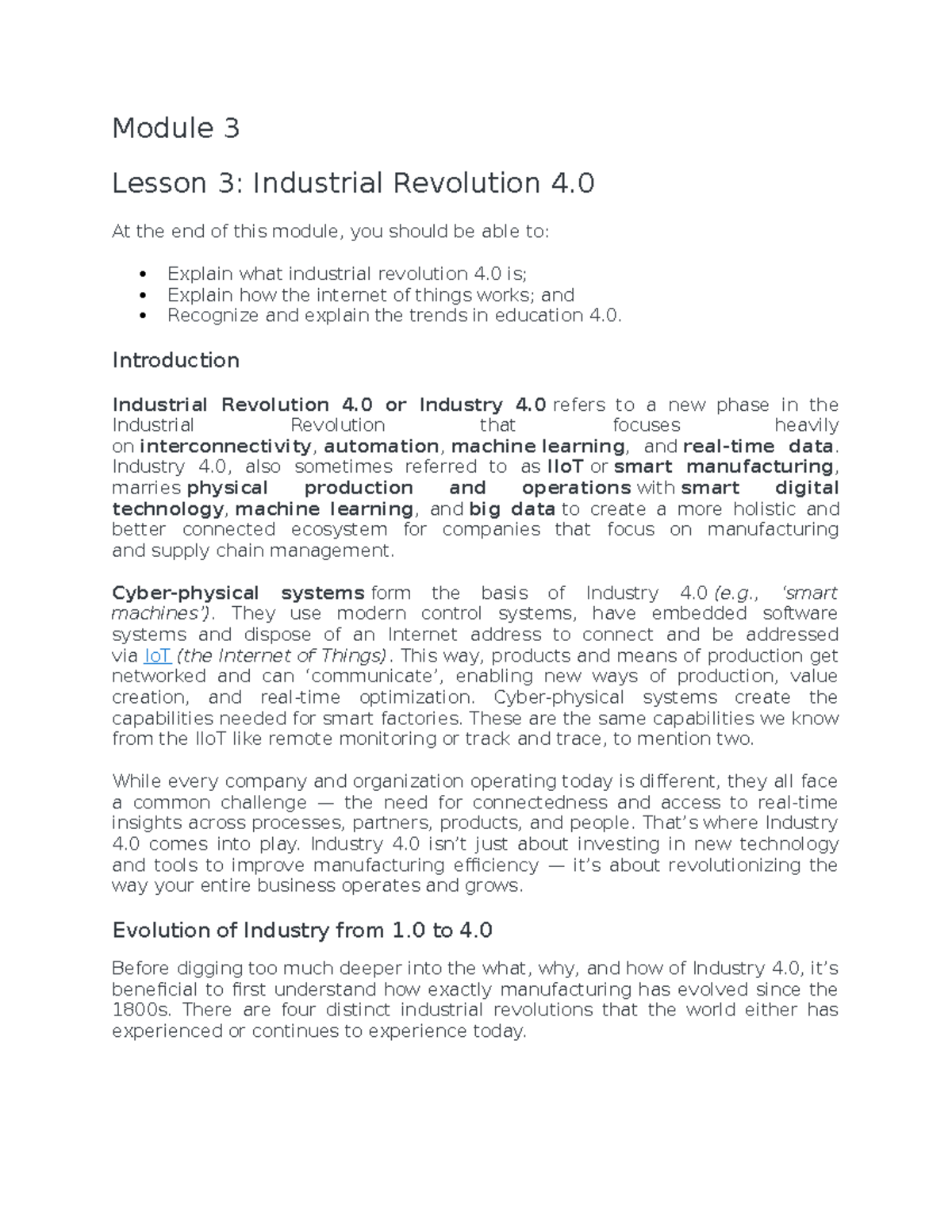 Aud339 Industrial Revolution 4 - Module 3 Lesson 3: Industrial ...