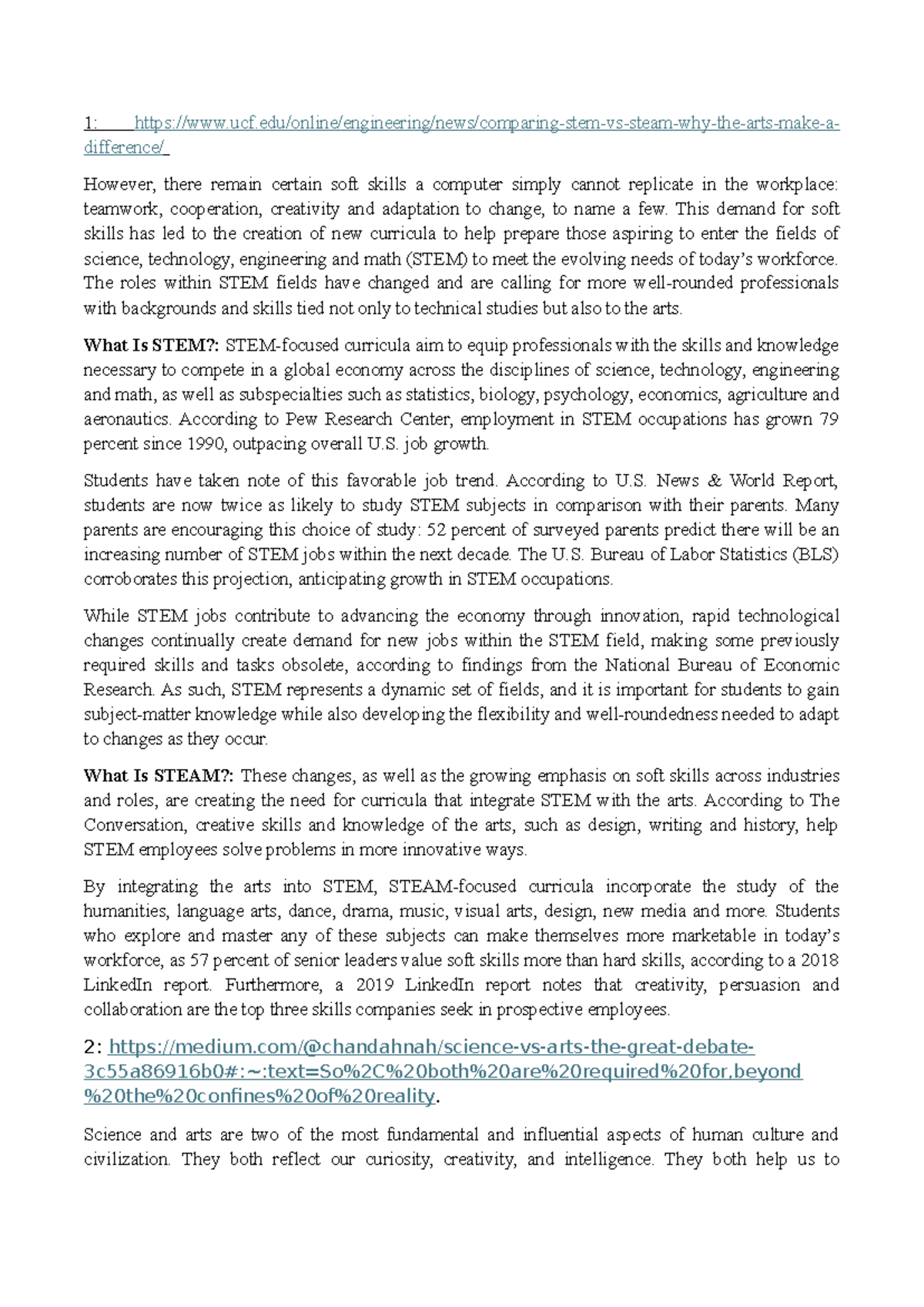 STEM & Arts Integration: Preparing for Future Workforce Skills - Studocu