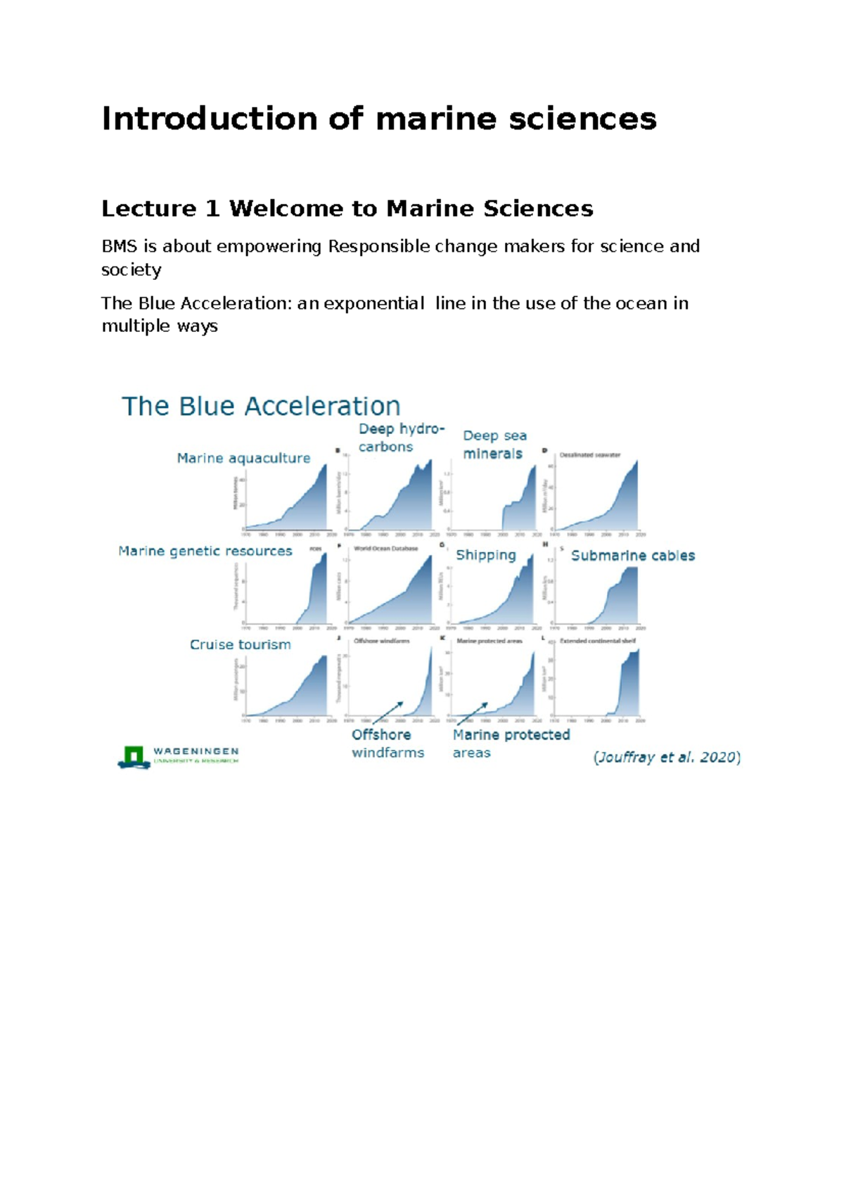 BMS Marine Sciences Lecture Notes: Introduction & Key Concepts ...