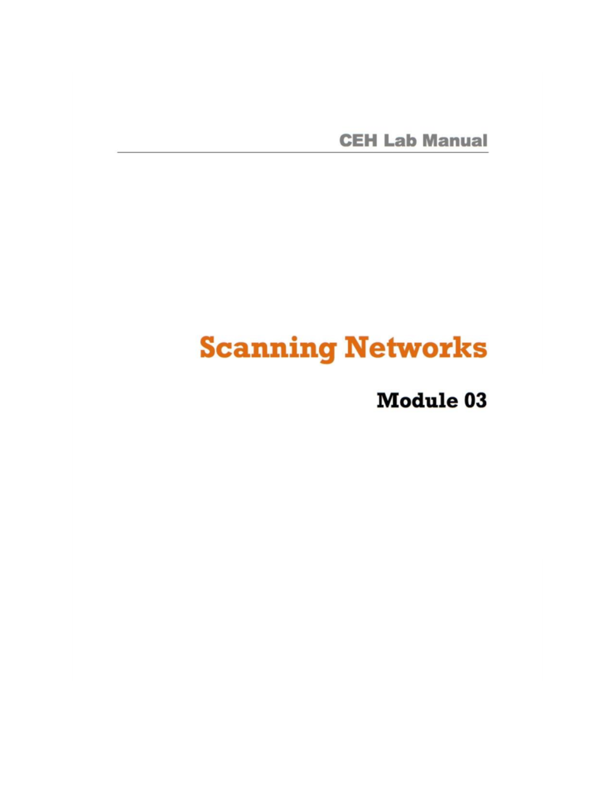 CEHv10 Module 03 Scanning Networks - CEH Lab Manual Scanning Networks ...