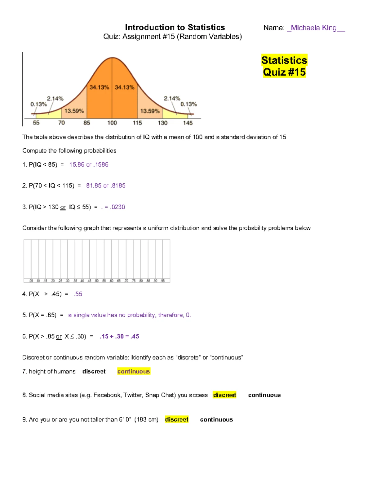 ST 260 Exam 2 - Study Guide: Discrete & Continuous Probability - Studocu
