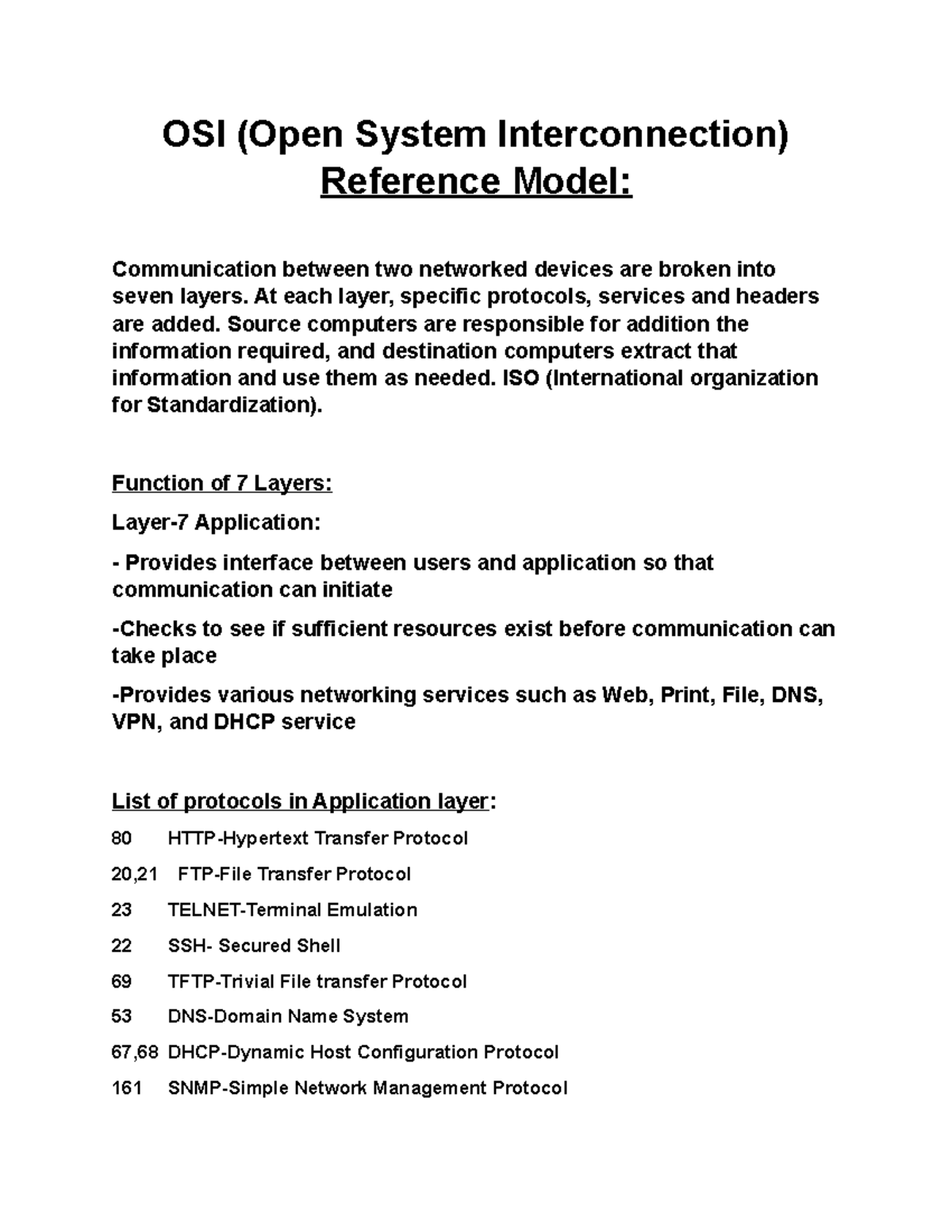 OSI Model - OSI (Open System Interconnection) Reference Model ...