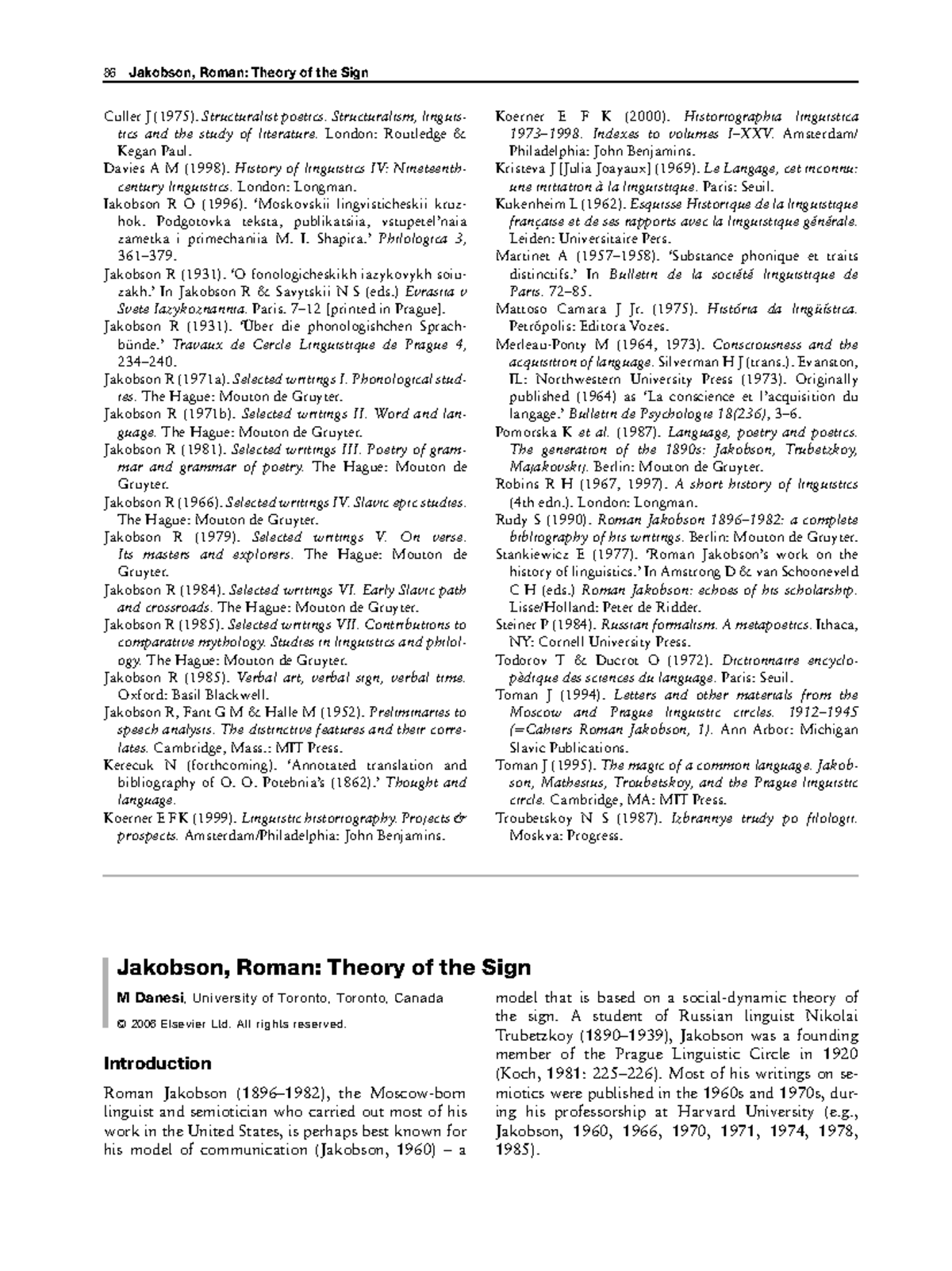 Jakobson's Theory of the Sign: A Comprehensive Overview - Studocu