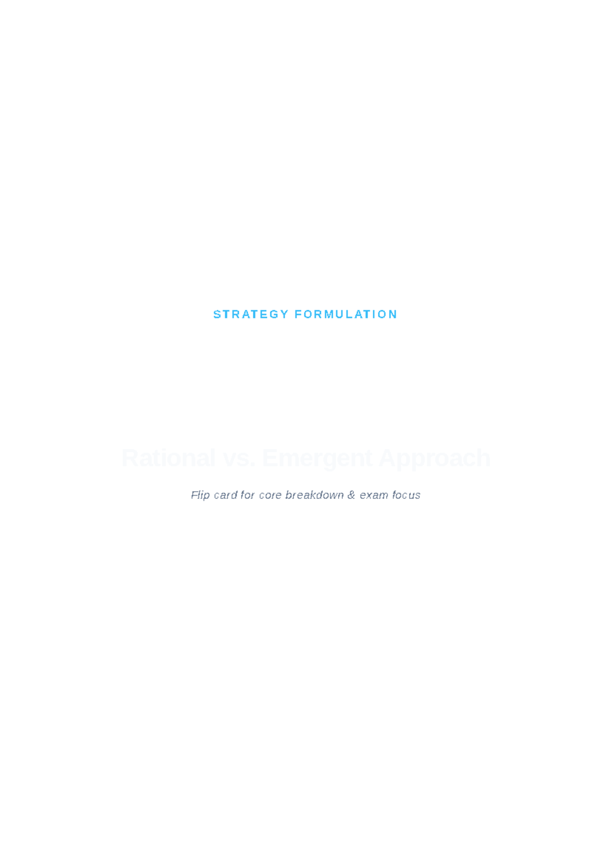Strategic Management Revision Flashcards: Key Concepts & Exam Focus ...