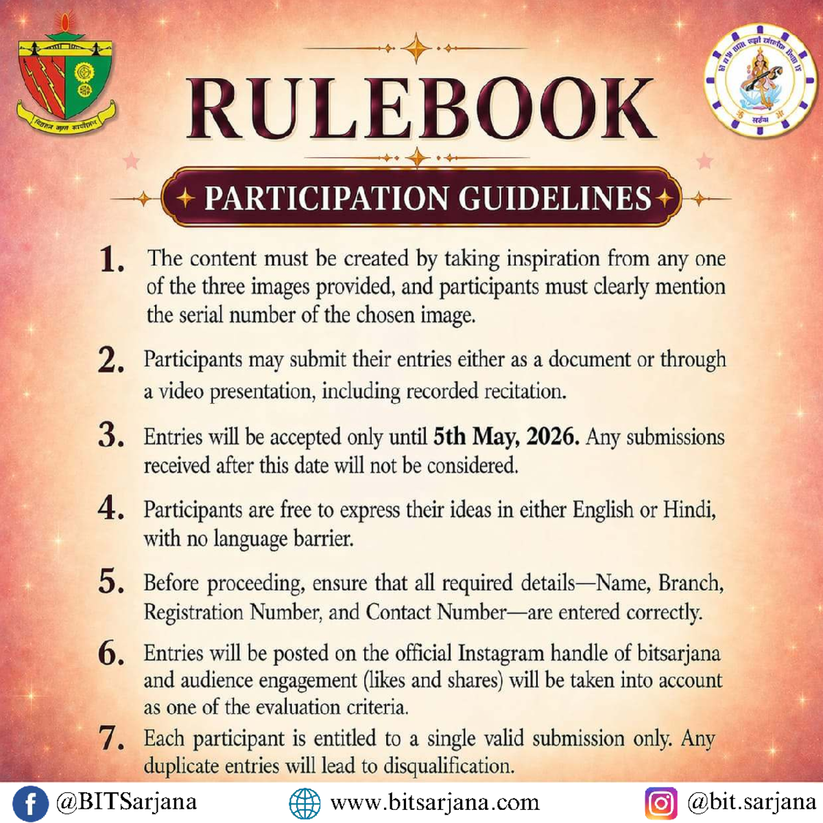 Prativimb Rulebook - Hafaga Submission Guidelines - Studocu