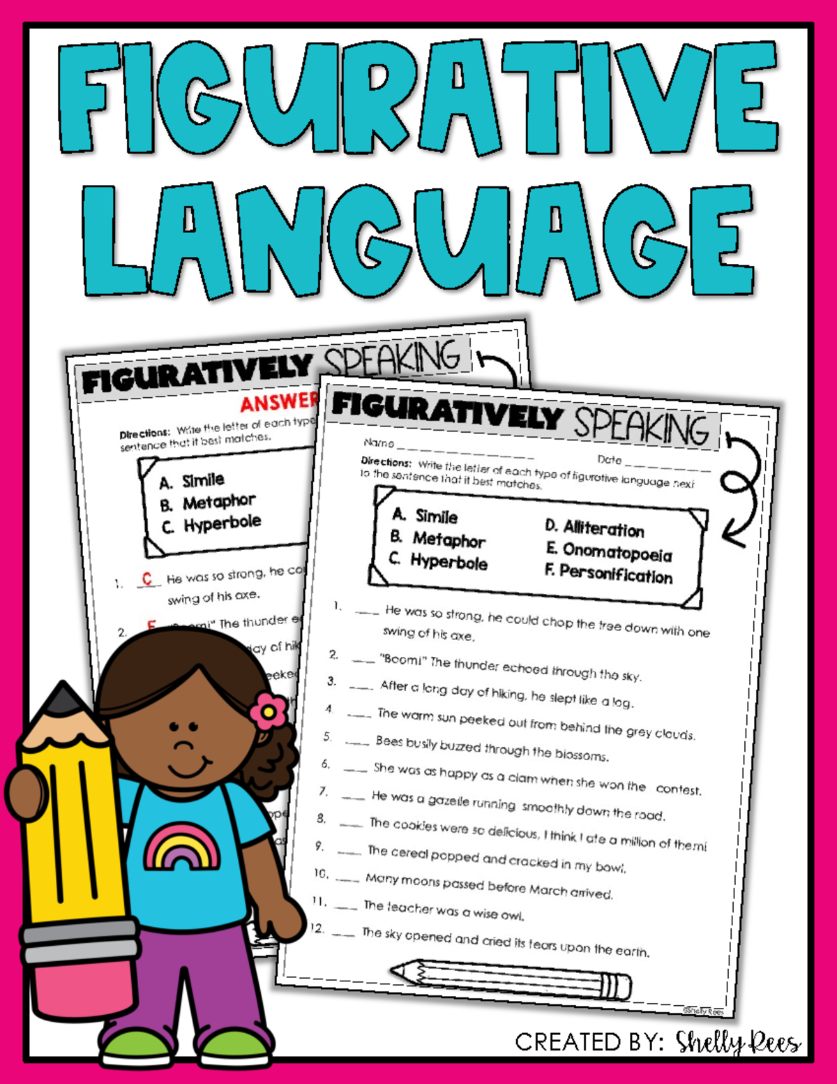 Figurative Language Worksheet 1 Songs & Figurative Language My