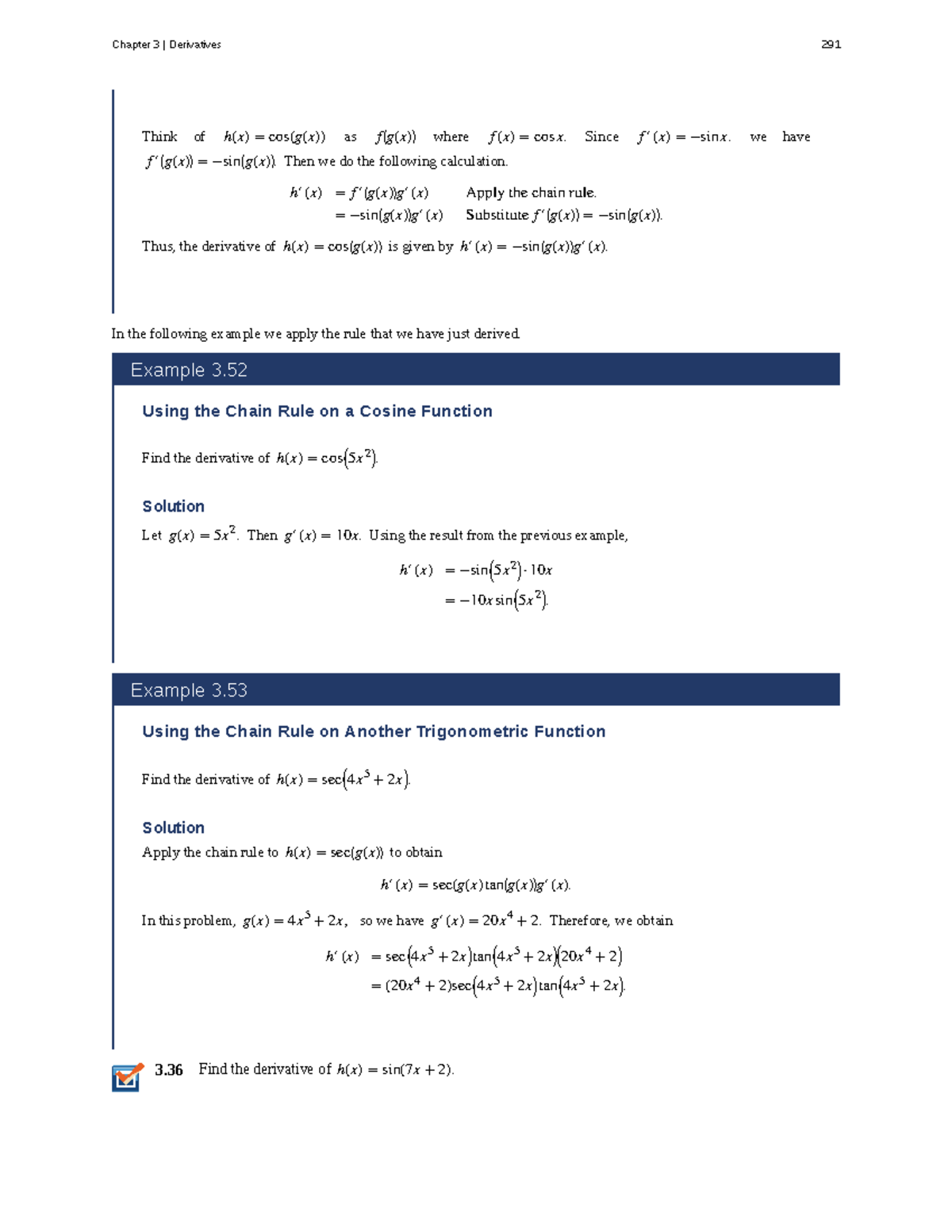 Chapter 3: Derivatives and the Chain Rule in Calculus 291 - Studocu