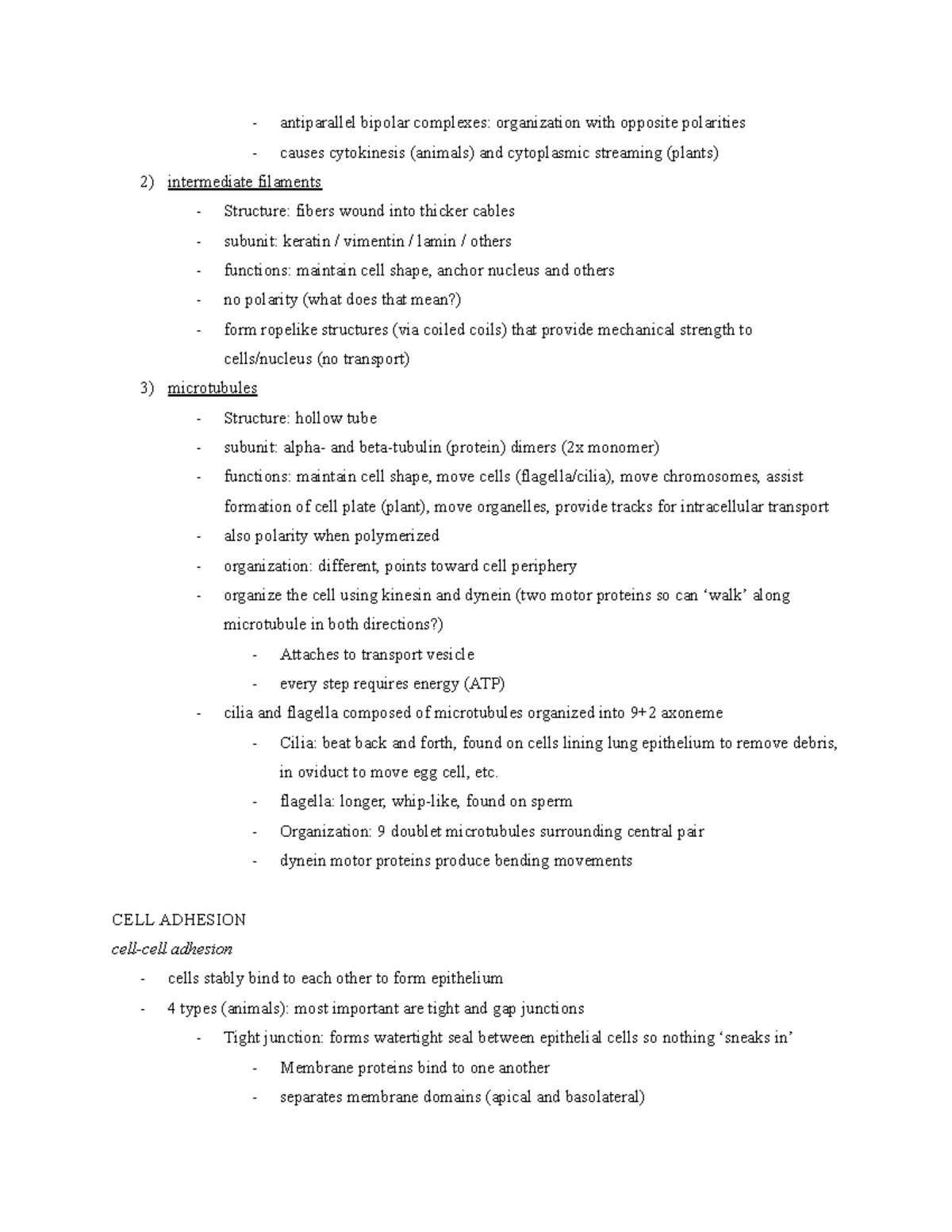 Class Notes: Cell Biology and Metabolism (BIOL 101) Winter 2026 - Studocu