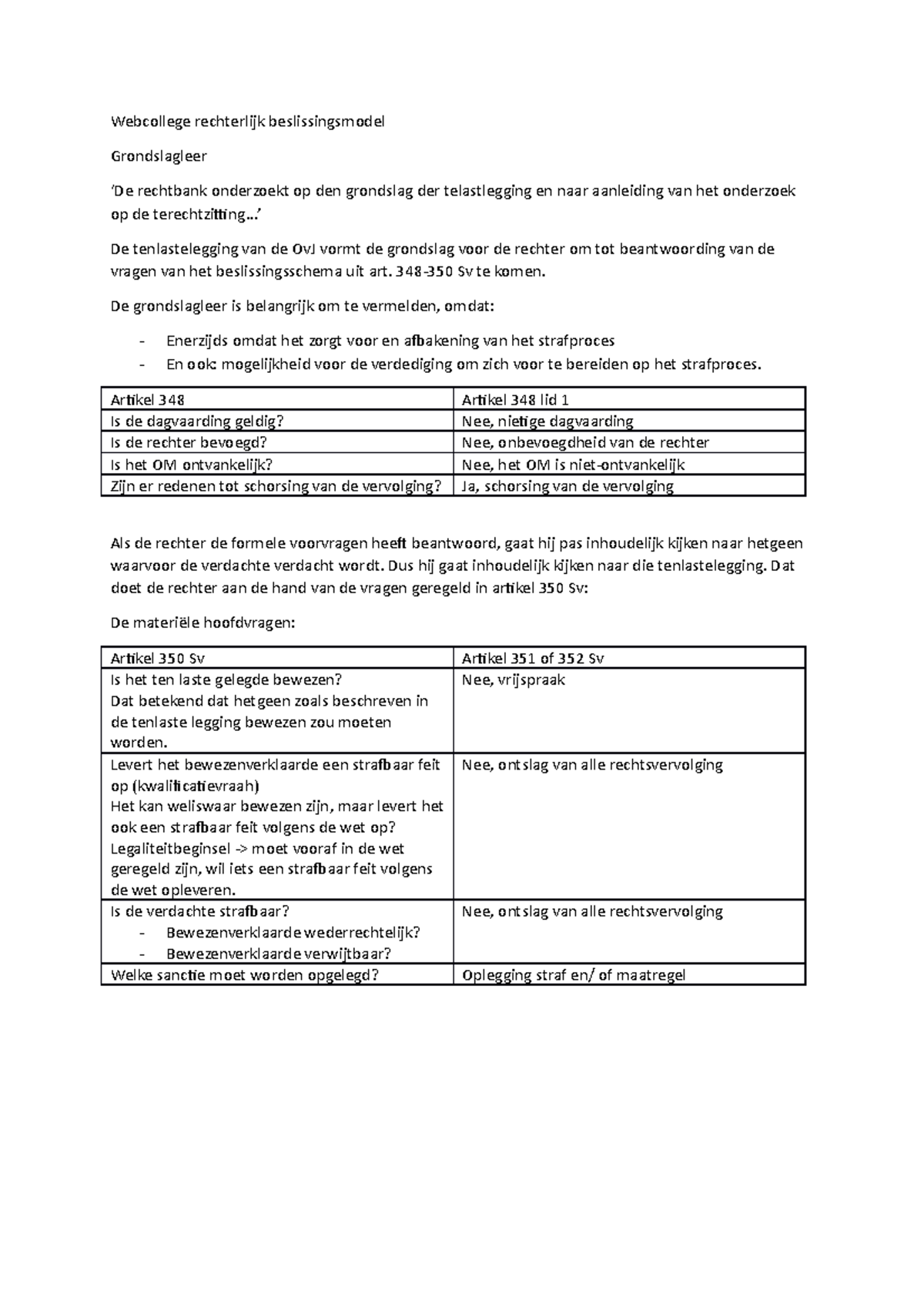 Webcollege rechterlijk beslissingsmodel - Webcollege rechterlijk ...