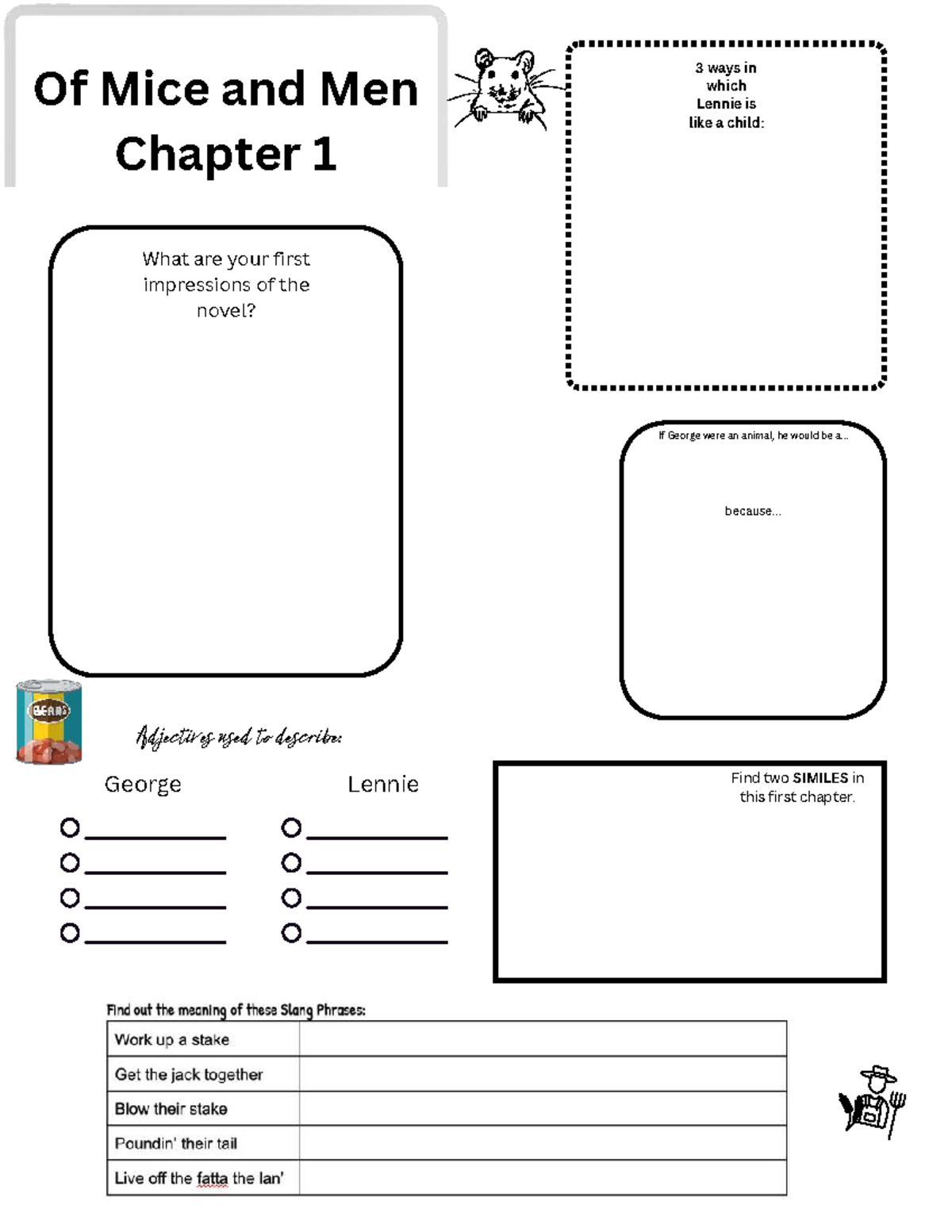 Of Mice and Men Chapter 1 - Whw Whw Of Mice and Men Chapter 1 What are ...