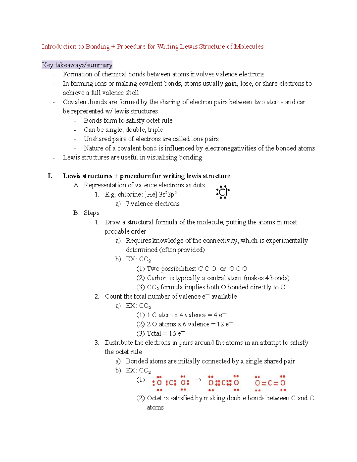 LM2 Workshop 1: Introduction to Bonding & Lewis Structures - Studocu