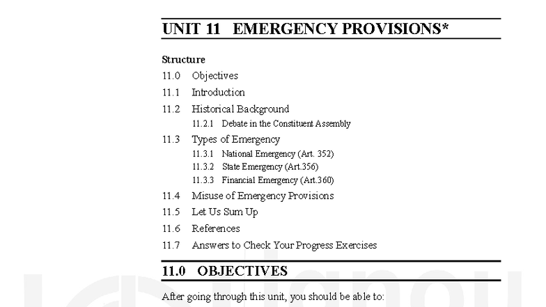 Emergency Provisions in Indian Constitution - Cgdi Notes - Studocu