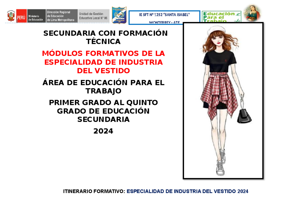 Modulo Industria del Vestido 2do Grado 2024 - Plan Anual - Studocu