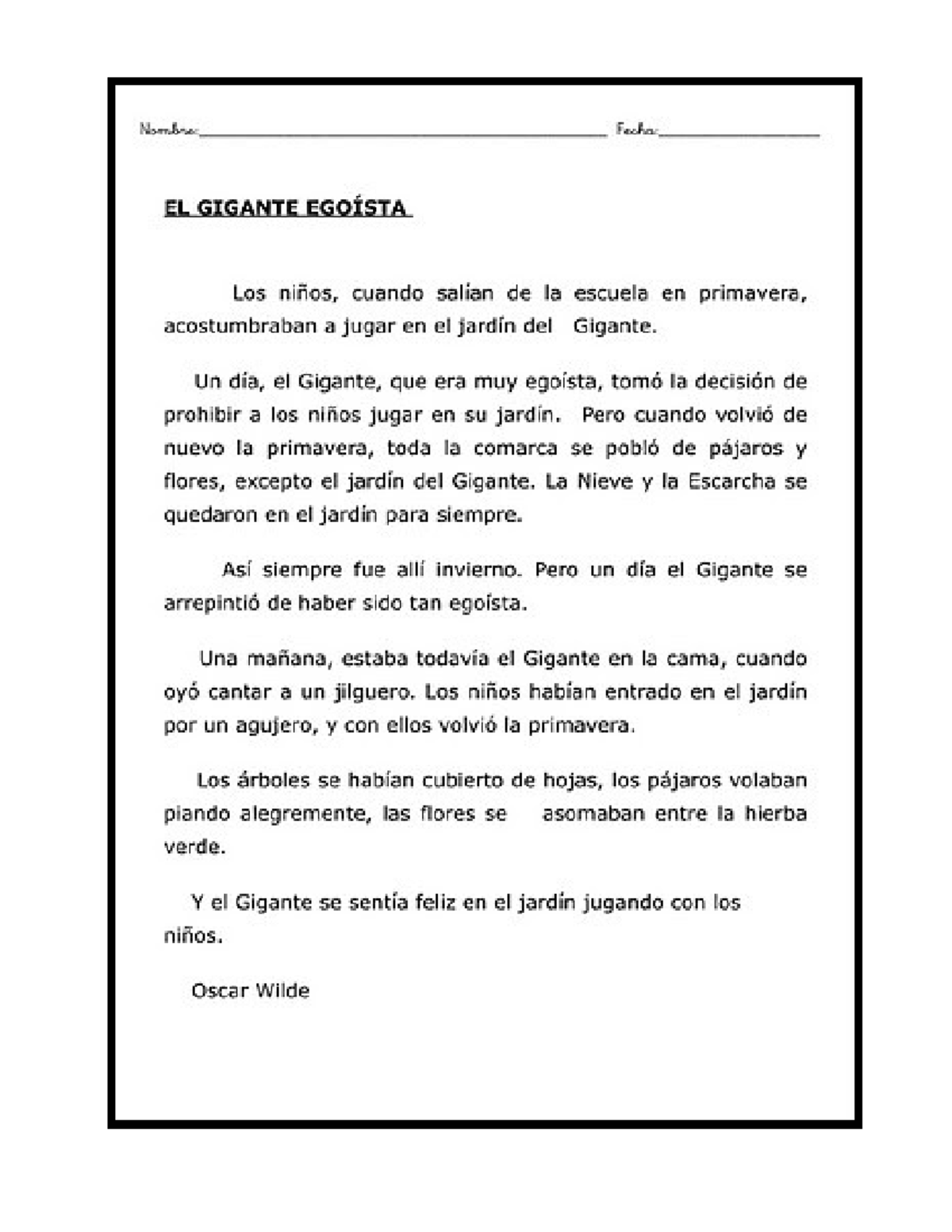 Español - Lecturas de Comprensión - Parte 1: El Ratón y el León - Studocu