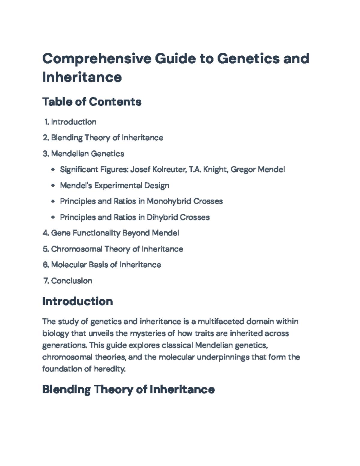 Comprehensive Guide to Genetics and Inheritance: Concepts & Key ...