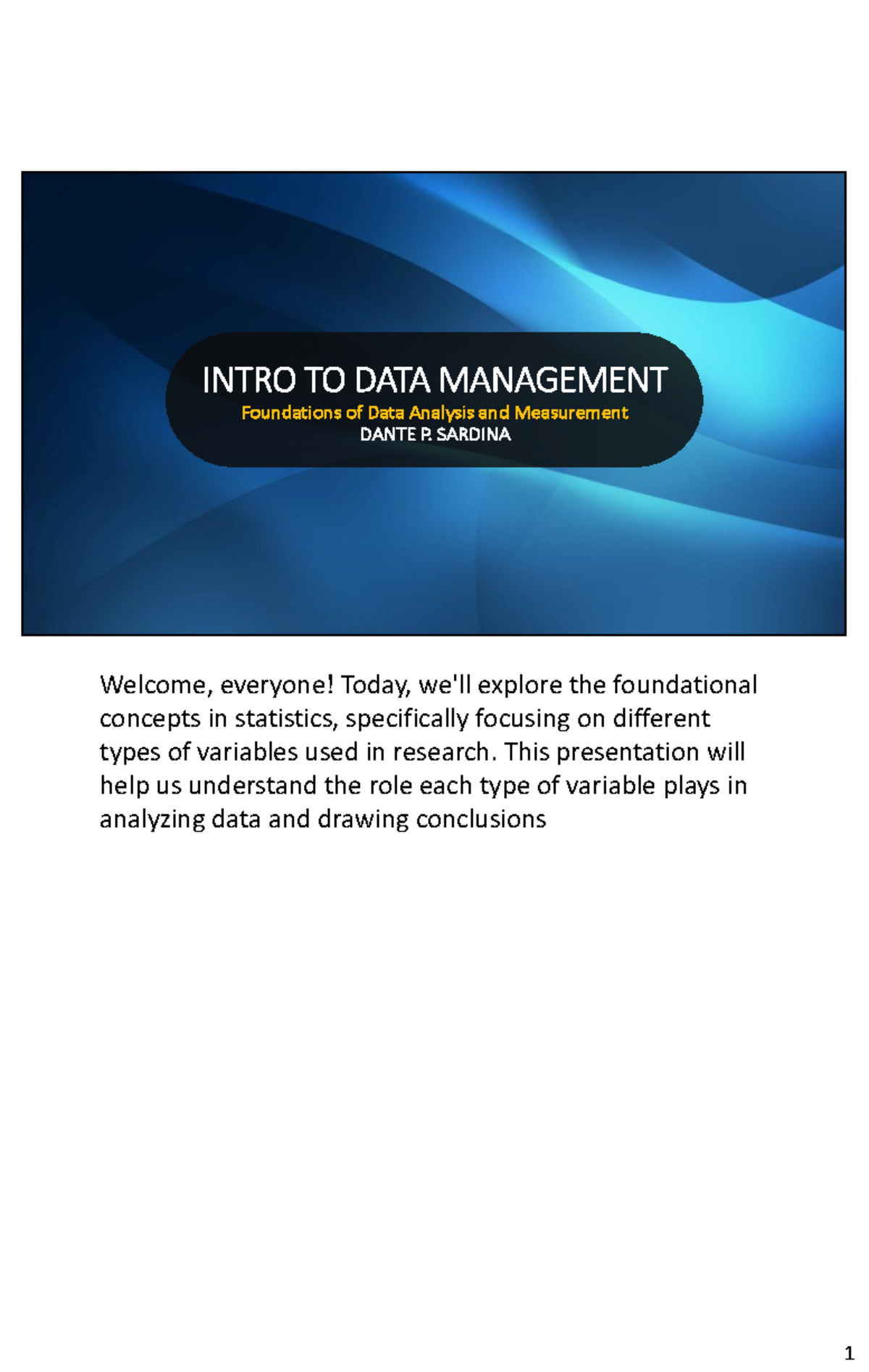 7 MMW Updated Intro TO DATA Management 4 students - INTRO TO DATA ...