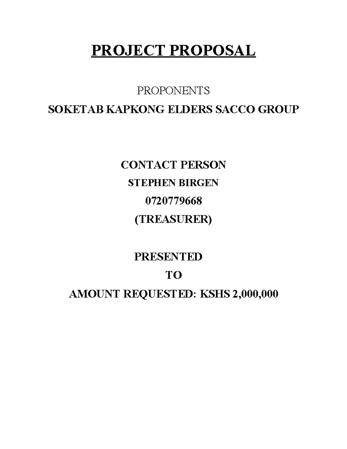 Project Proposal PLOT Funding - PROJECT PROPOSAL PROPONENTS SOKETAB ...