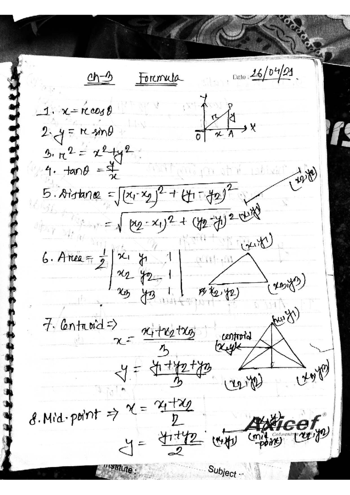 Maths Formula Notes: Essential Concepts and Equations for P M I 2 - Studocu