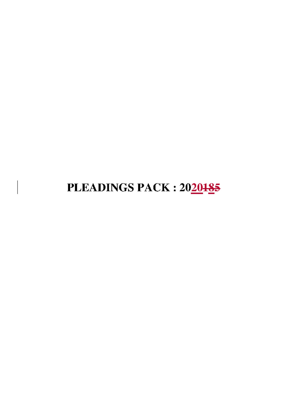 Drafting Pleadings Pack - Legal Skills D: Essential Notes and Examples ...