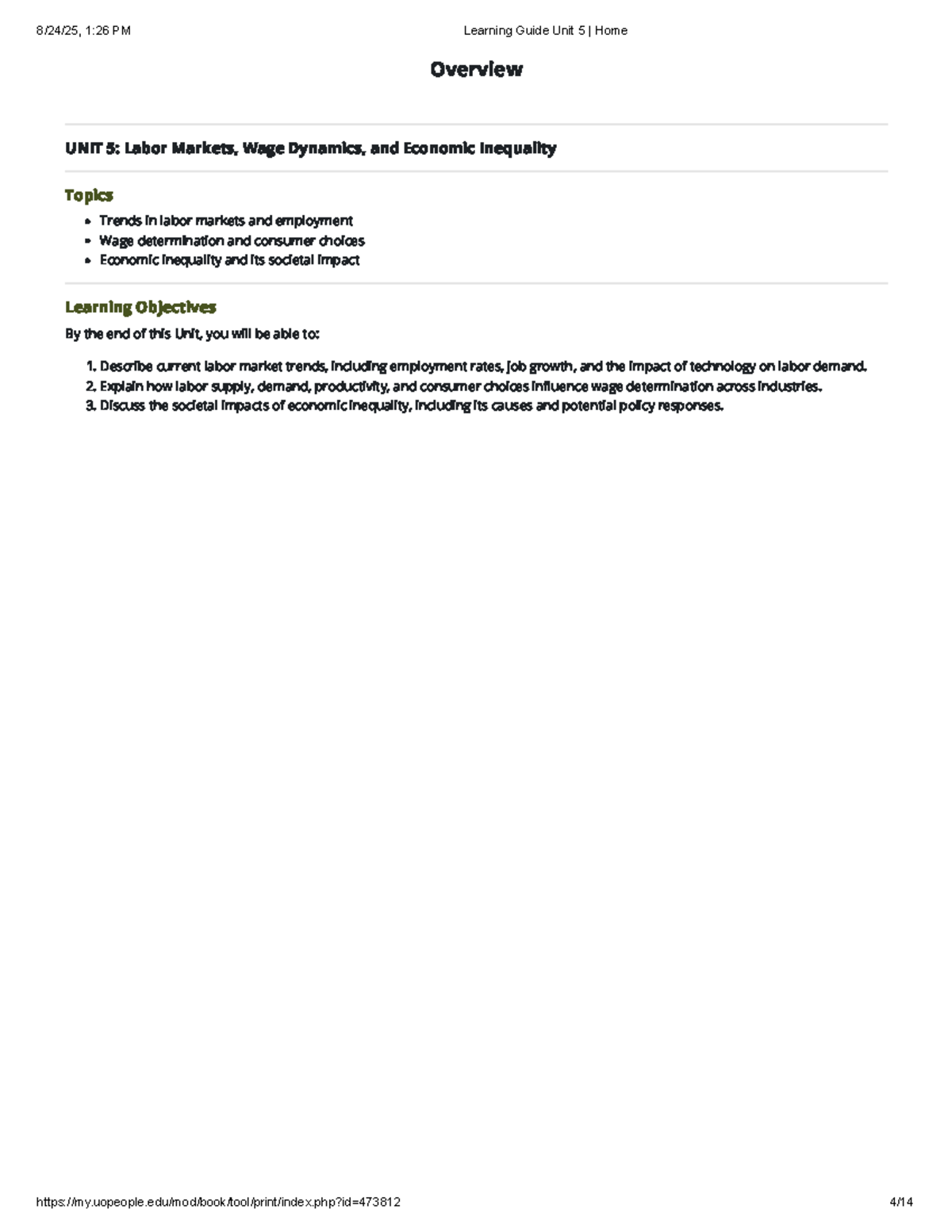 Learning Guide UNIT 5: Labor Markets, Wage Dynamics & Economic ...