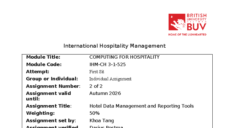 IHM-CH 3-1-525 C4H 2-2 - Hotel Data Management & Reporting Tools ...