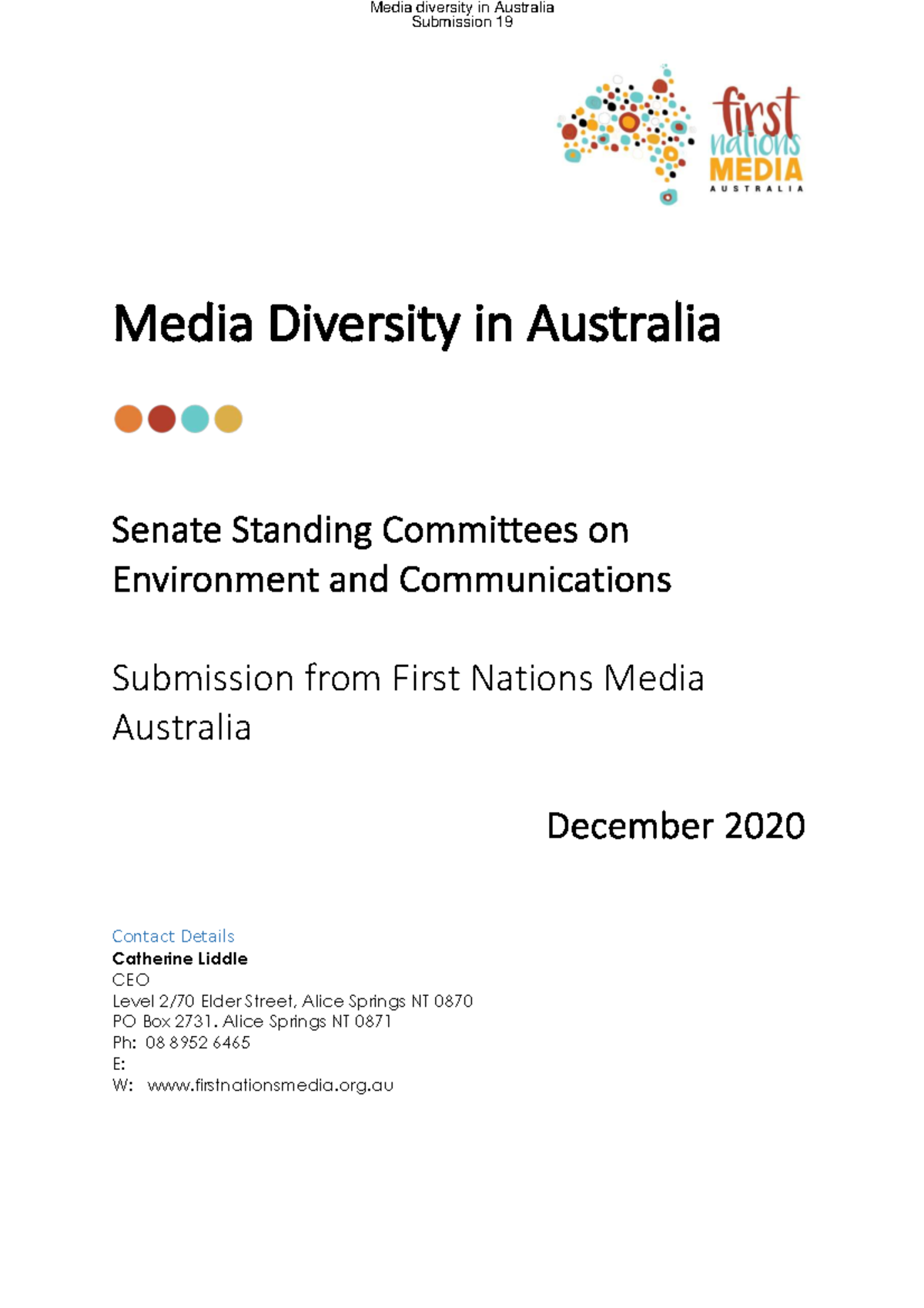 Media Diversity in Australia: Submission 19 by First Nations Media ...