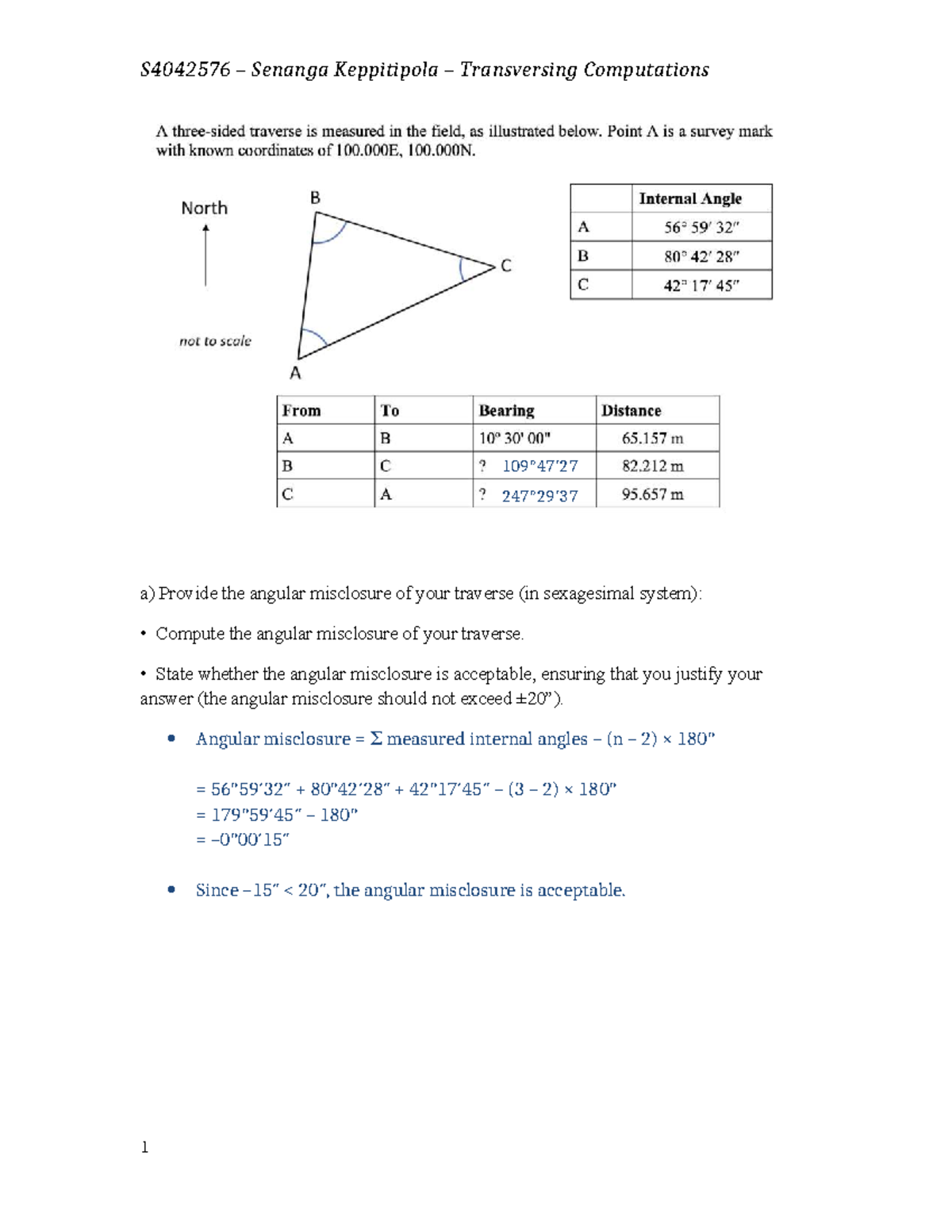 S4042576 Traversing Computations: Angular & Linear Misclosure Analysis ...