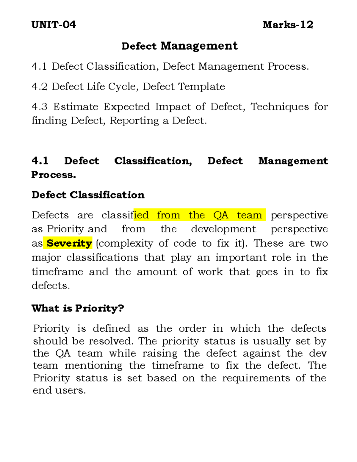 Defect Management Process: Classification, Life Cycle & Impact Analysis ...
