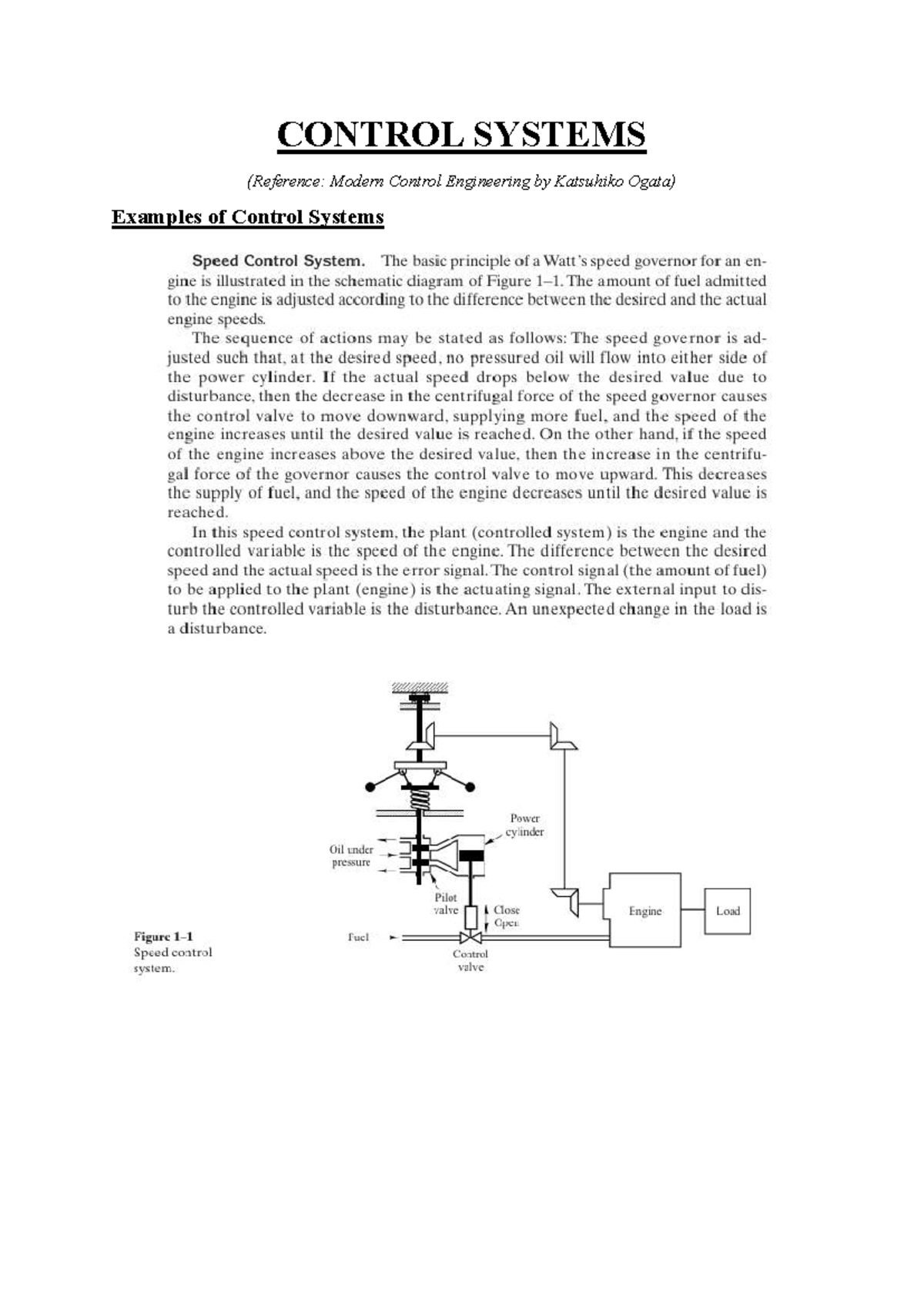 CONTROL SYSTEMS (ENGR 301) - Temperature Control Example - Studocu