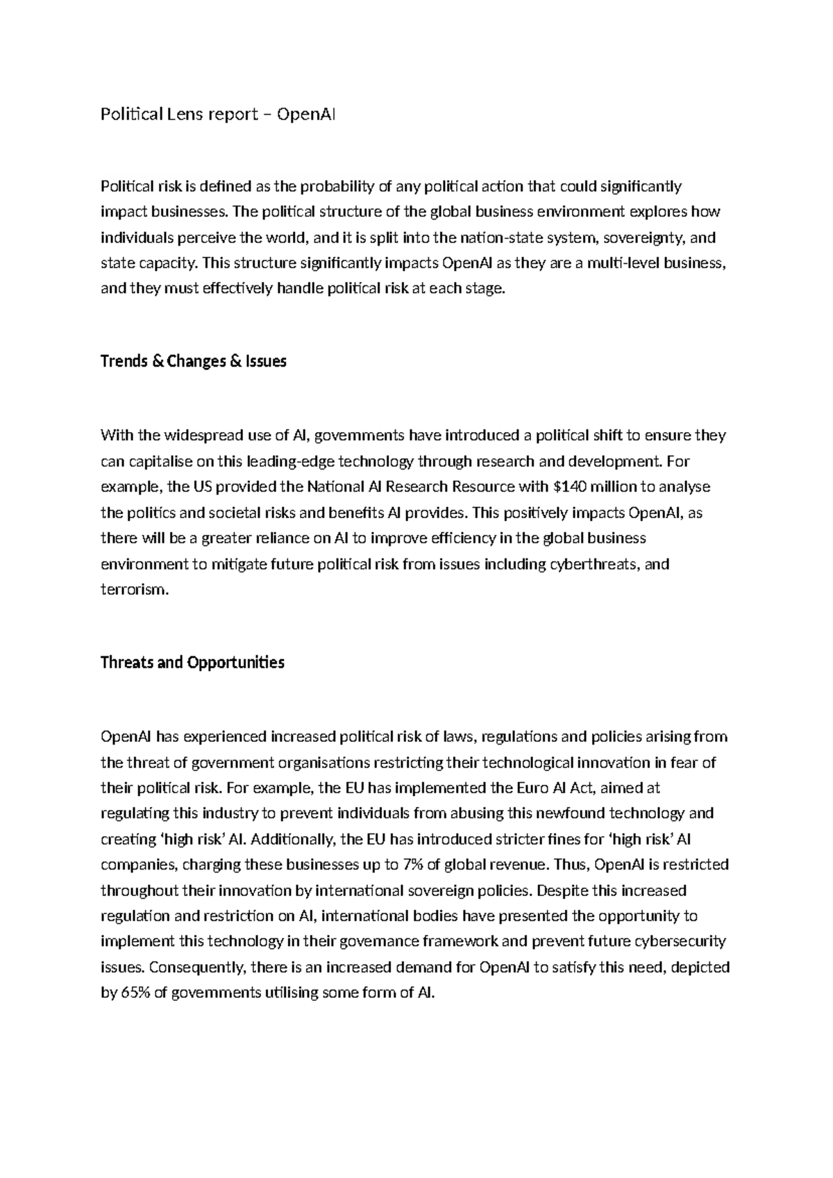 Political Lens mini report – Open AI - Political Lens report – OpenAI ...