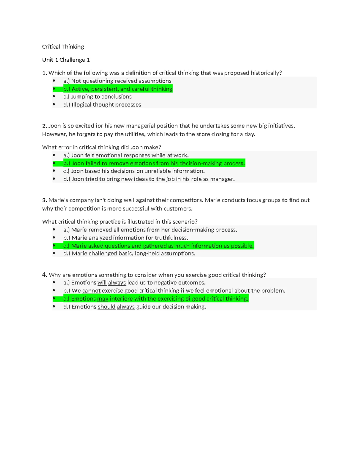 Sophia - Critical Thinking Milestone 1 - 1 11/14 that's 79% RETAKE 11 ...