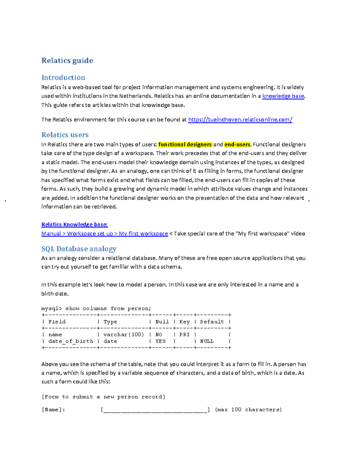 Relatics Guide for Project Management and Systems Engineering - Studeersnel