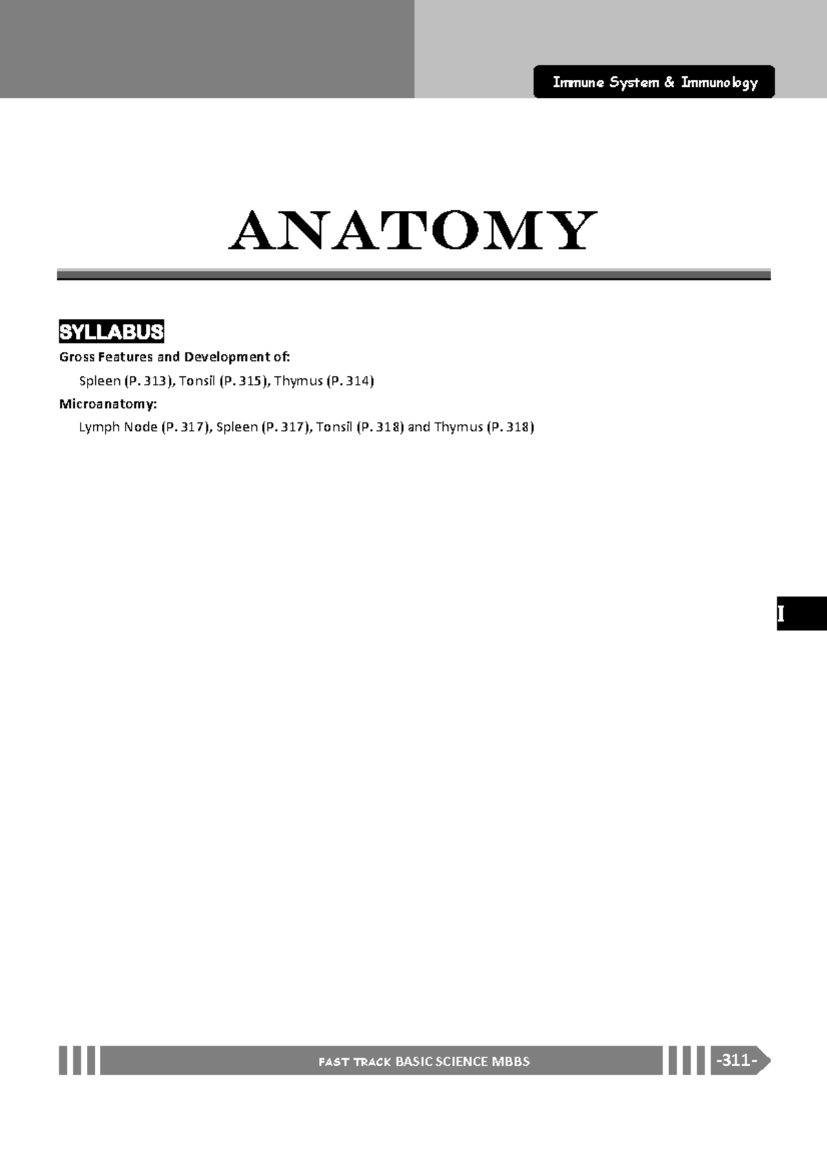 Anatomy F - Fast Track: Immune System & Immunology Syllabus Overview ...