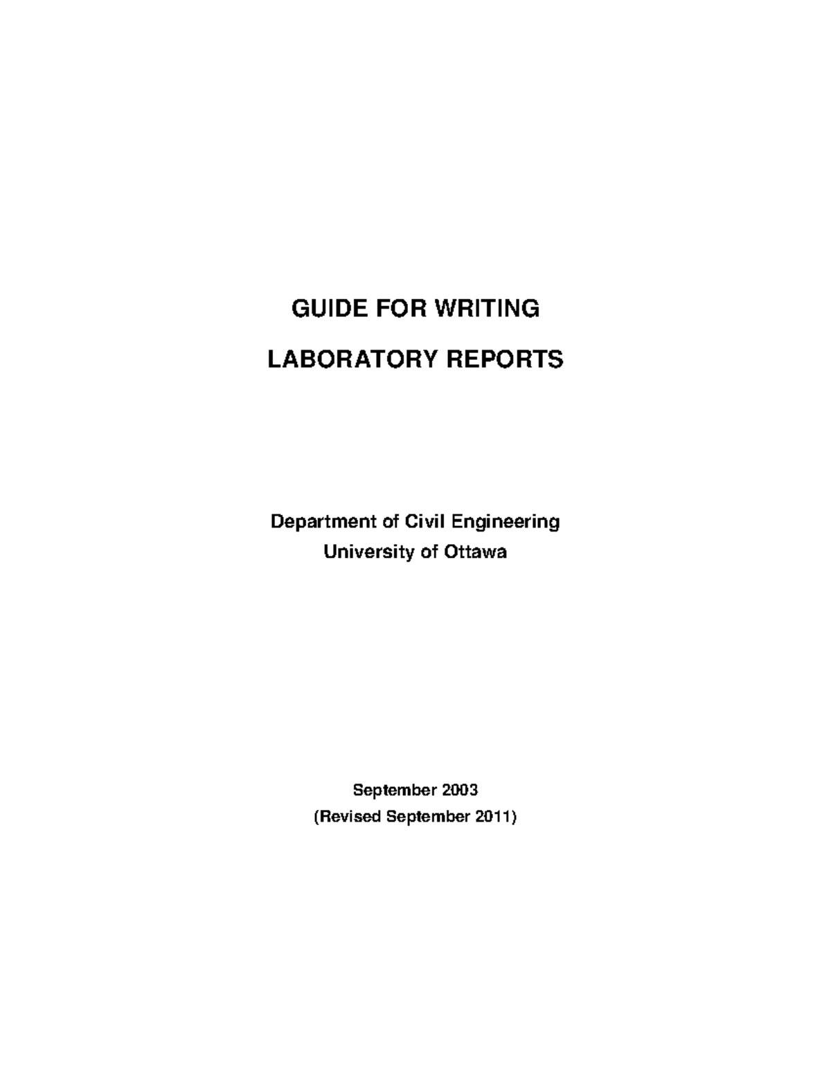 Guidelines for Writing Laboratory Reports - Civil Eng. 101 - Studocu