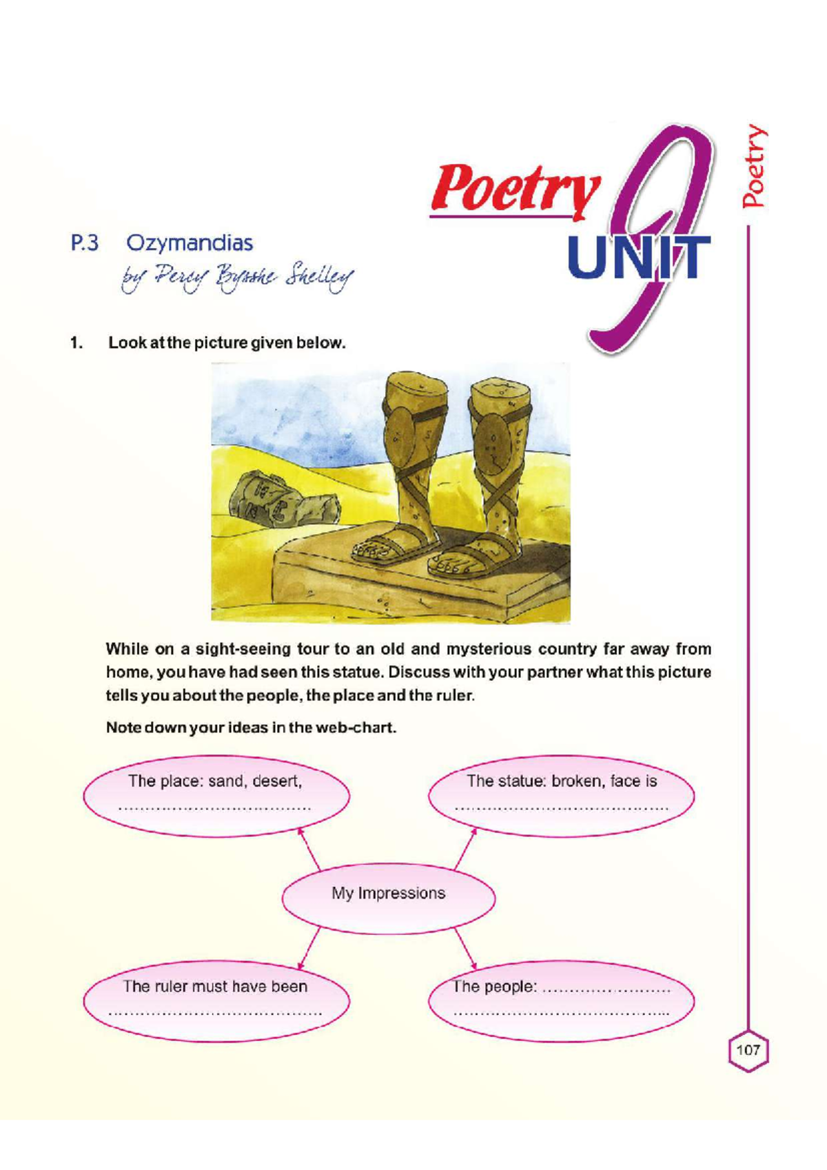 Class 10 English Literature: Unit 9 Ozymandias Poetry Analysis - Studocu