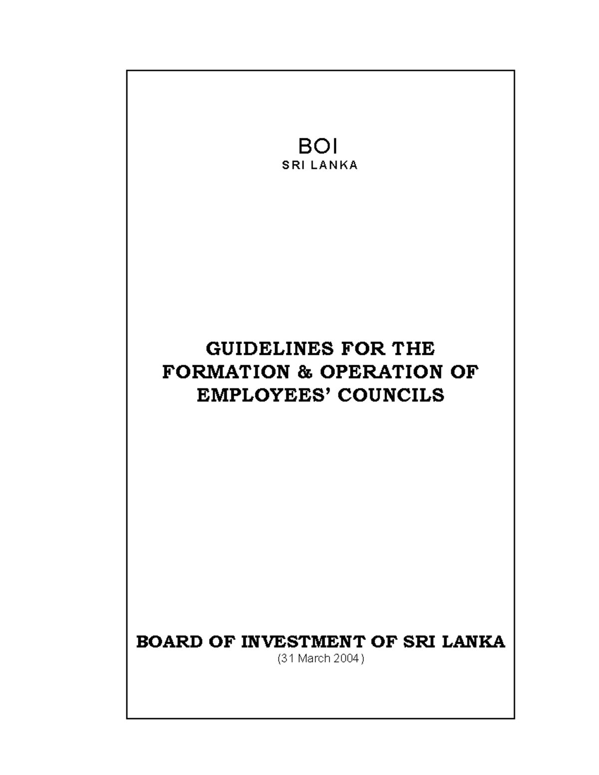 BOI Guidelines for Employee Council Formation and Operations - Studocu