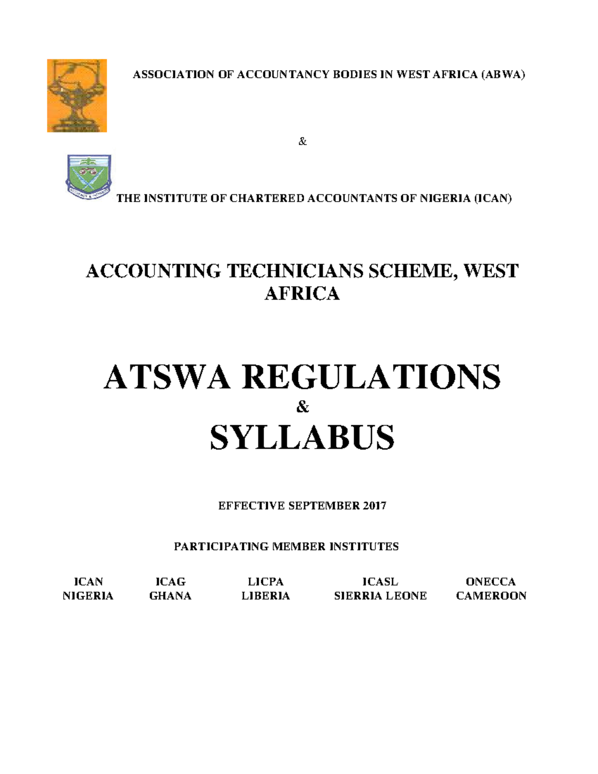 ATSWA Exam Syllabus Overview for Accounting Technicians Scheme - Studocu