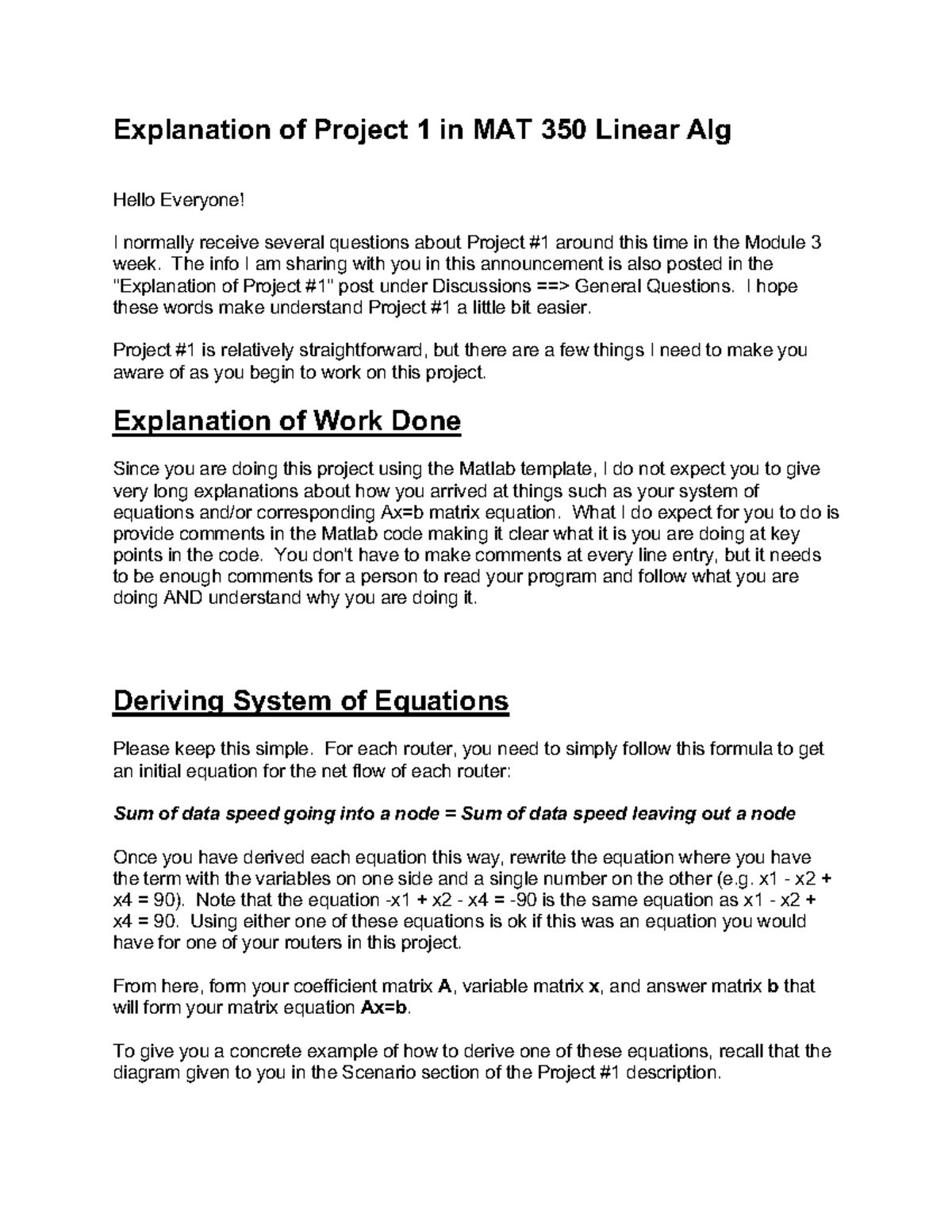 Explanation of Project 1 from Prof. Gant MAT 350 - Explanation of ...